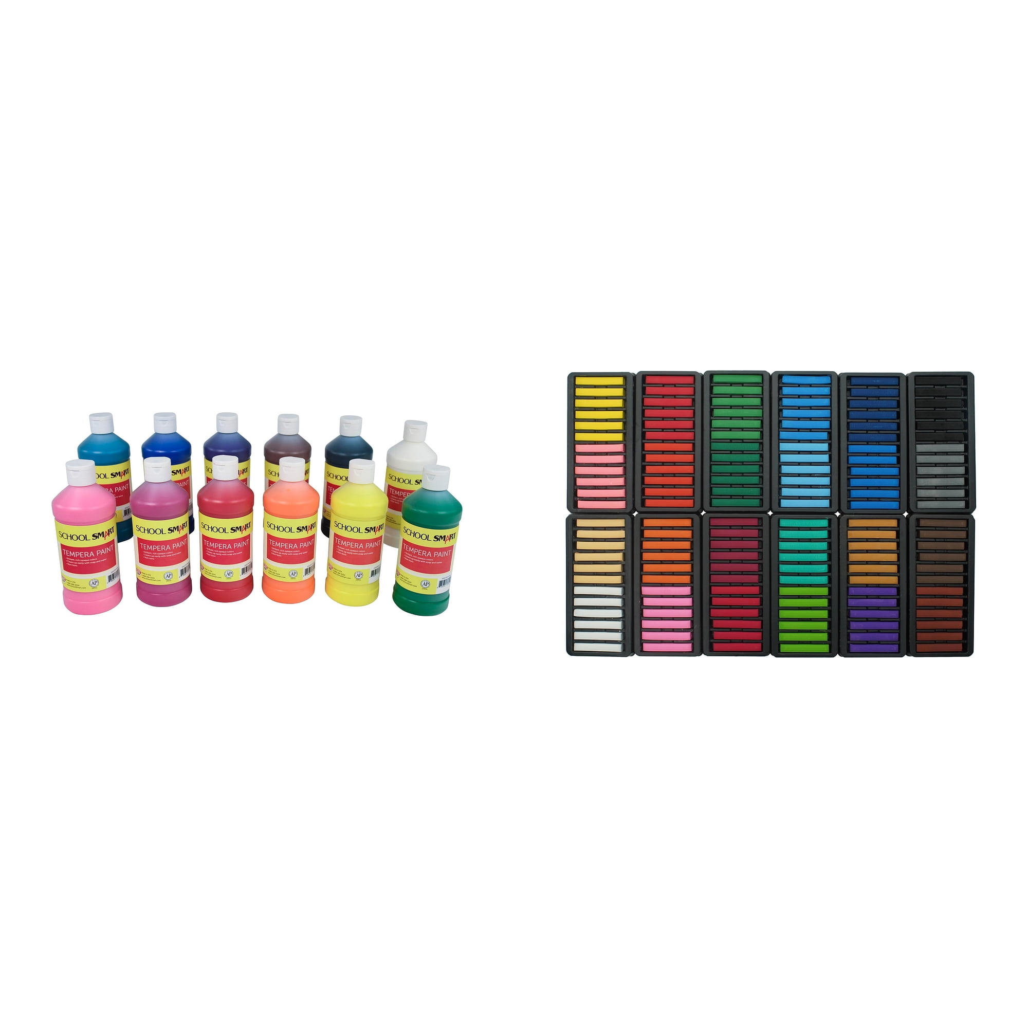 Casafoyer Tempera Paints and Square Chalk Pastels Combo Kit for ...