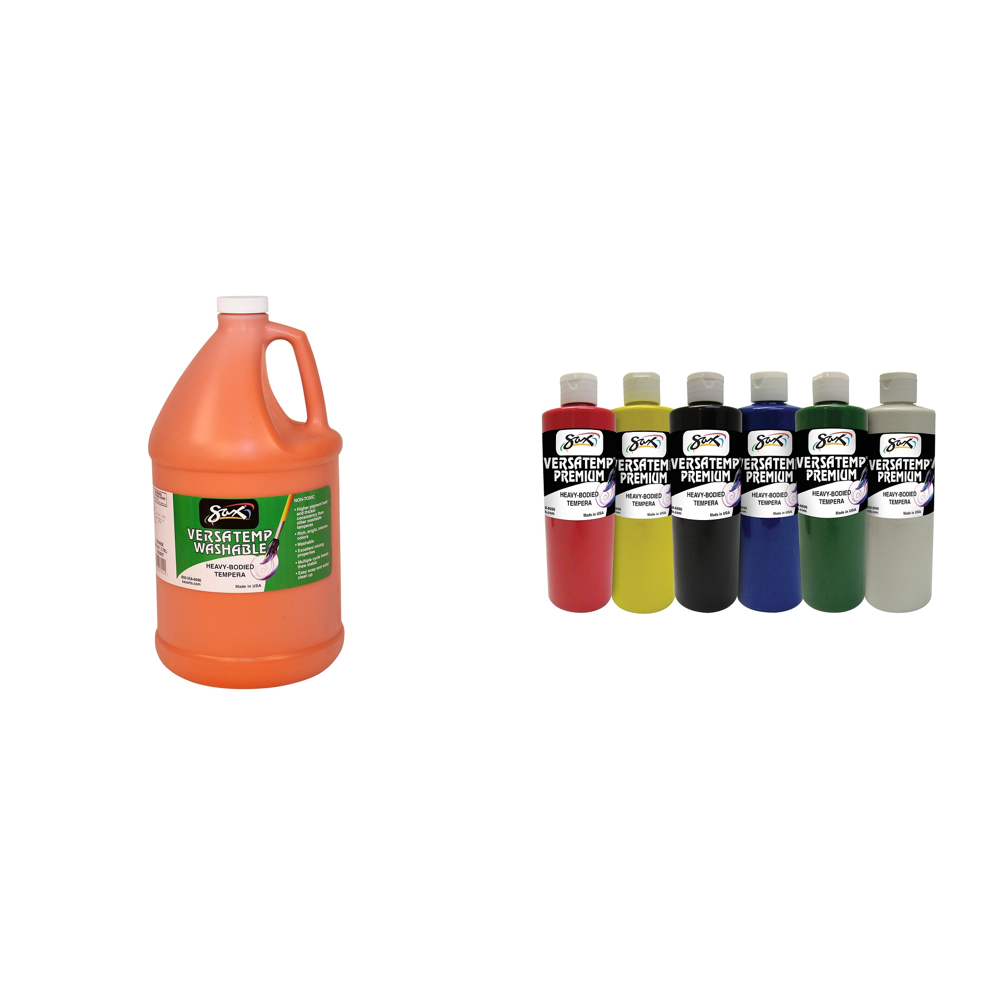 Casafoyer Washable Versatemp Heavy Bodied Tempera Paint, Orange, 1 ...