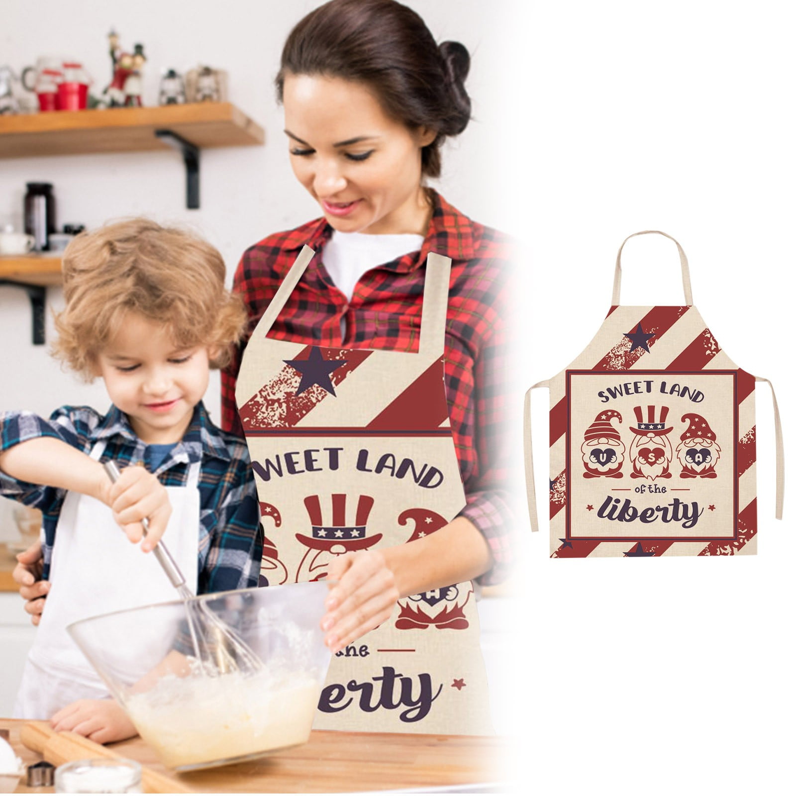 Casaio Apron American Independence Day Apron Home Party Sleeveless ...
