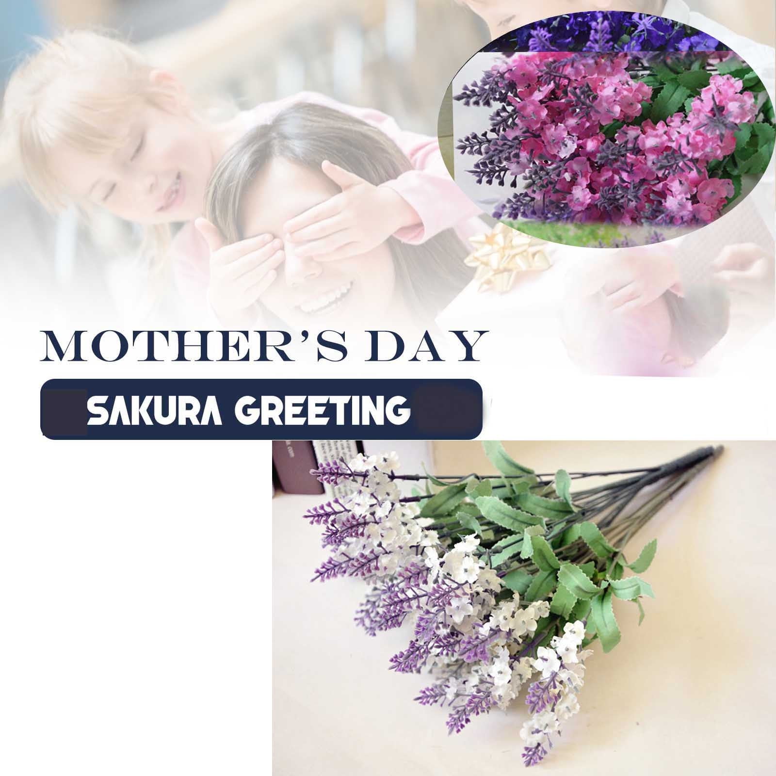 Casaio Artificial Flowers Artificial Fake Flower Bush Bouquet Home ...