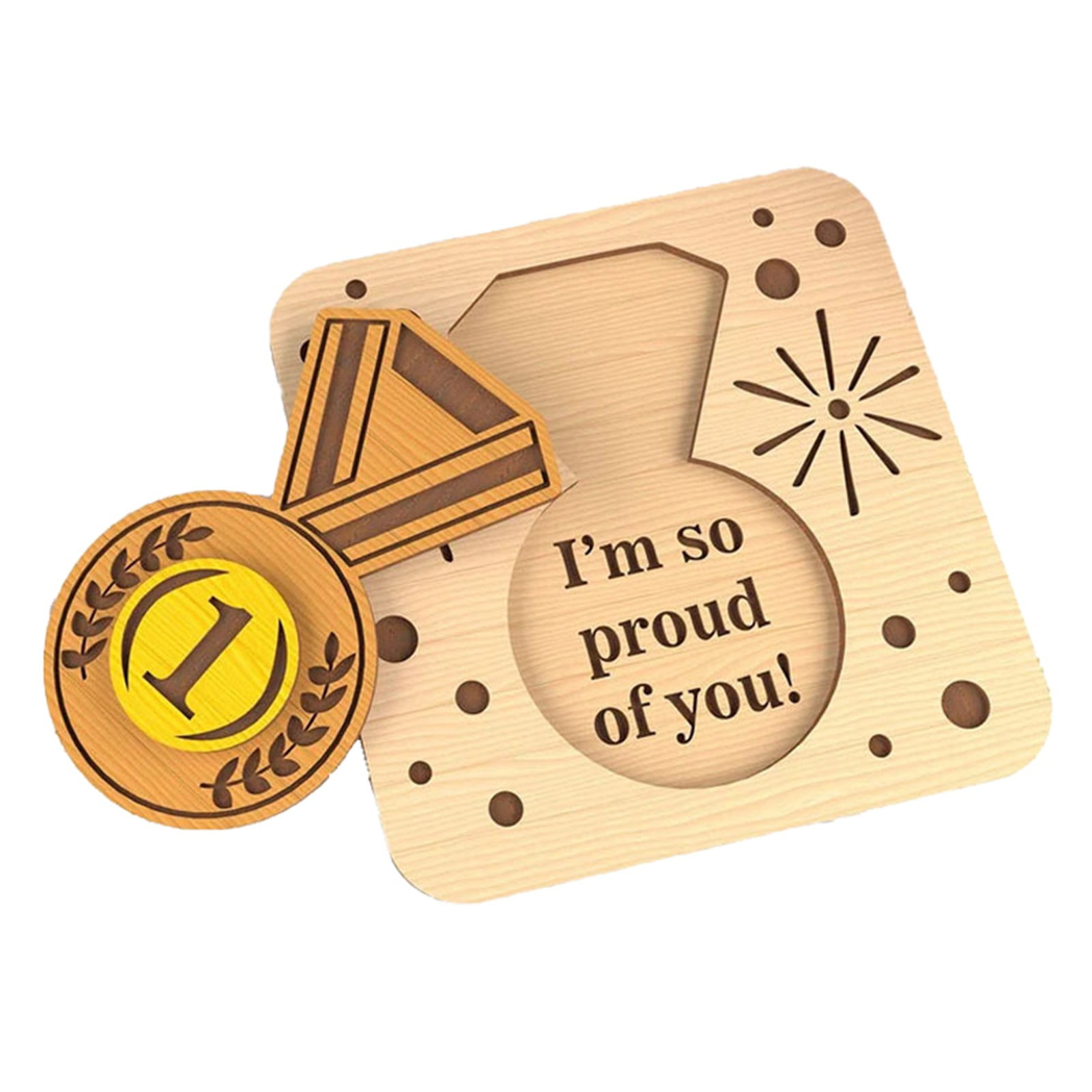 Casaio Graduation Card 3D Wooden Graduation Card Set Cut Class Of 2025 ...