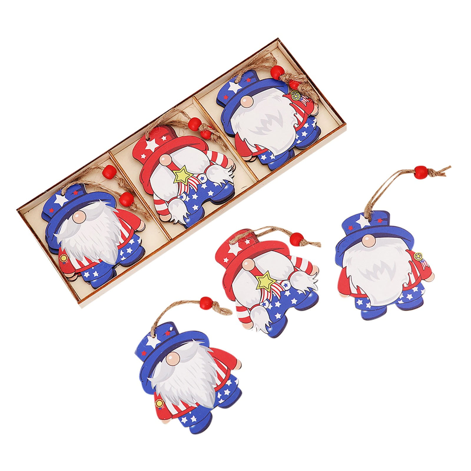 Casaio Hanging Decor Fourth Of July Dwarf Ornaments Patriotic Tree ...