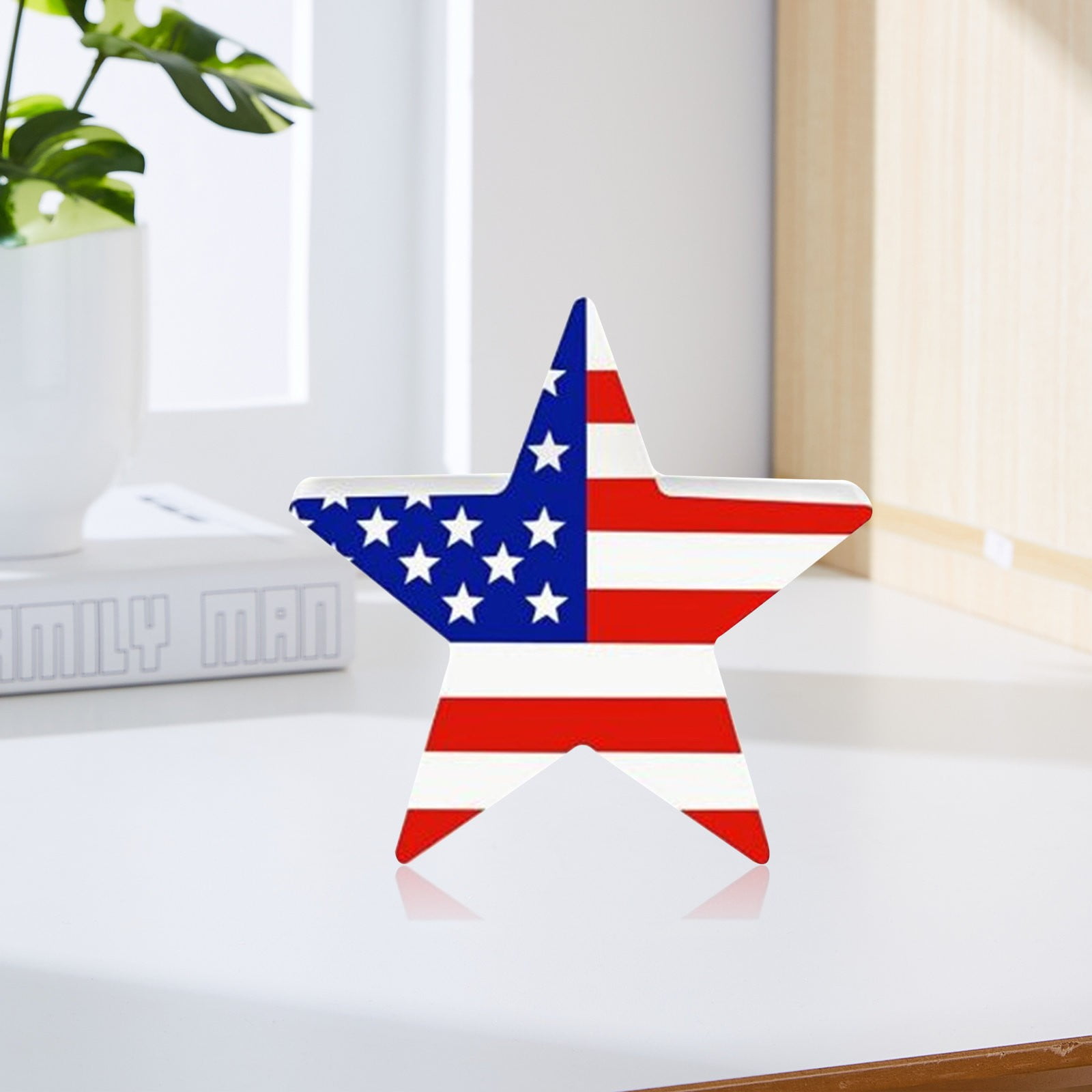 Casaio Hanging Stars 4th Of July Wooden Signs Patriotic Star USA LOVE ...