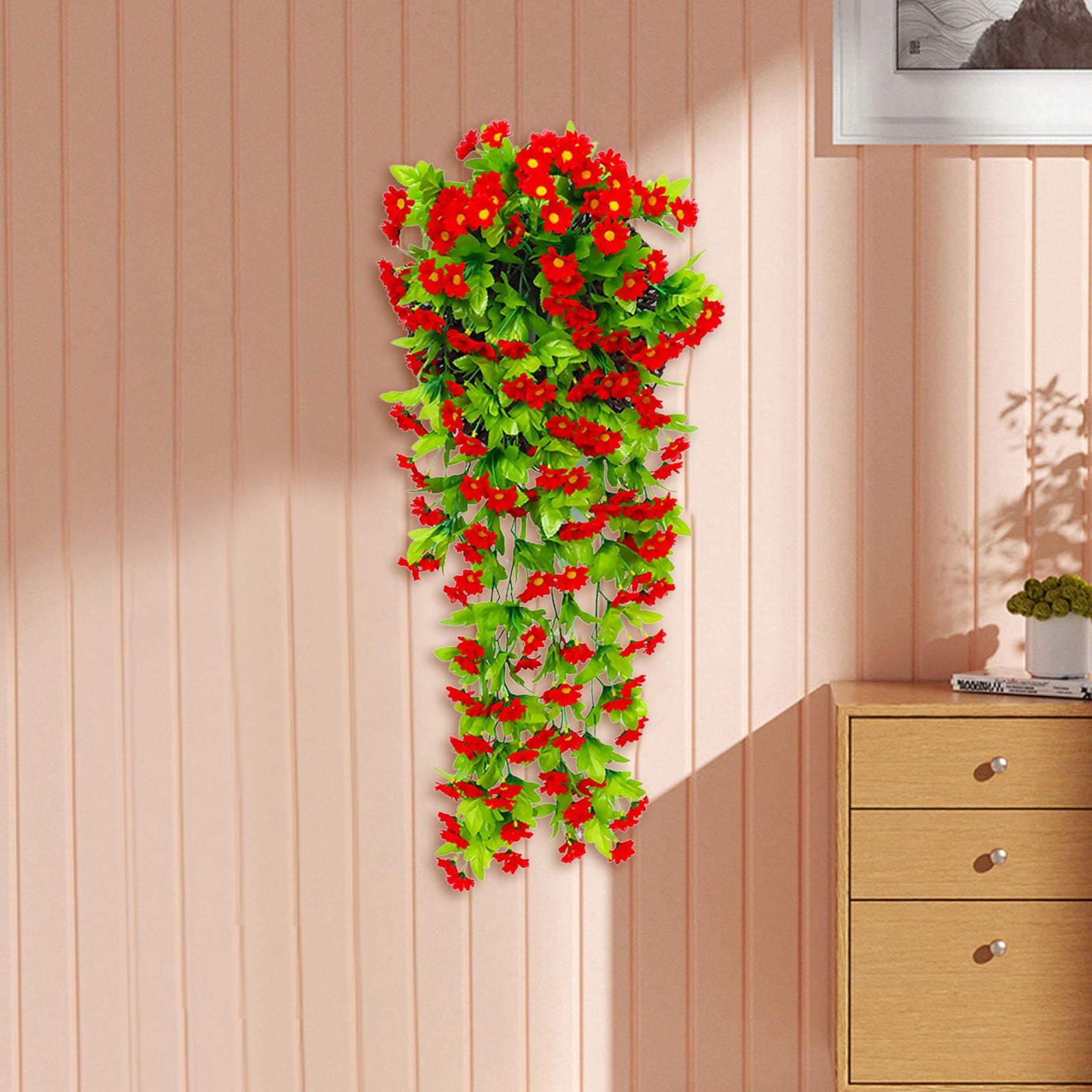 Casaio Hanging Violet Flower Hanging Artificial Violet Flower Garland ...