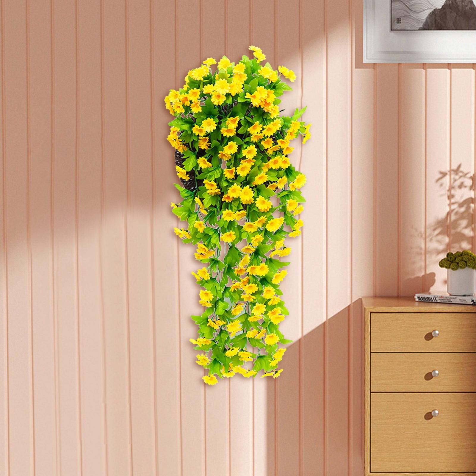 Casaio Hanging Violet Flower Hanging Artificial Violet Flower Garland ...
