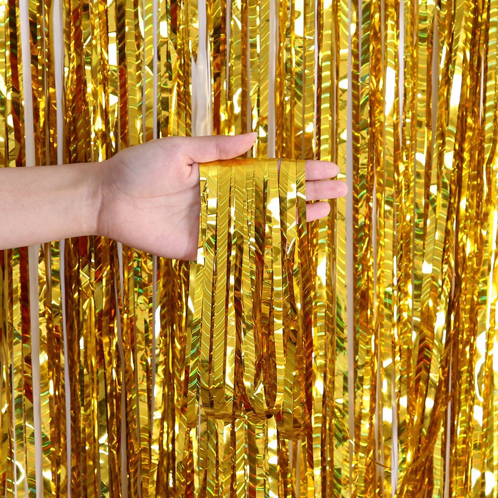 Casaio Laser Tinsel Curtain Foil Curtains Shimmer Curtain For Birthday ...