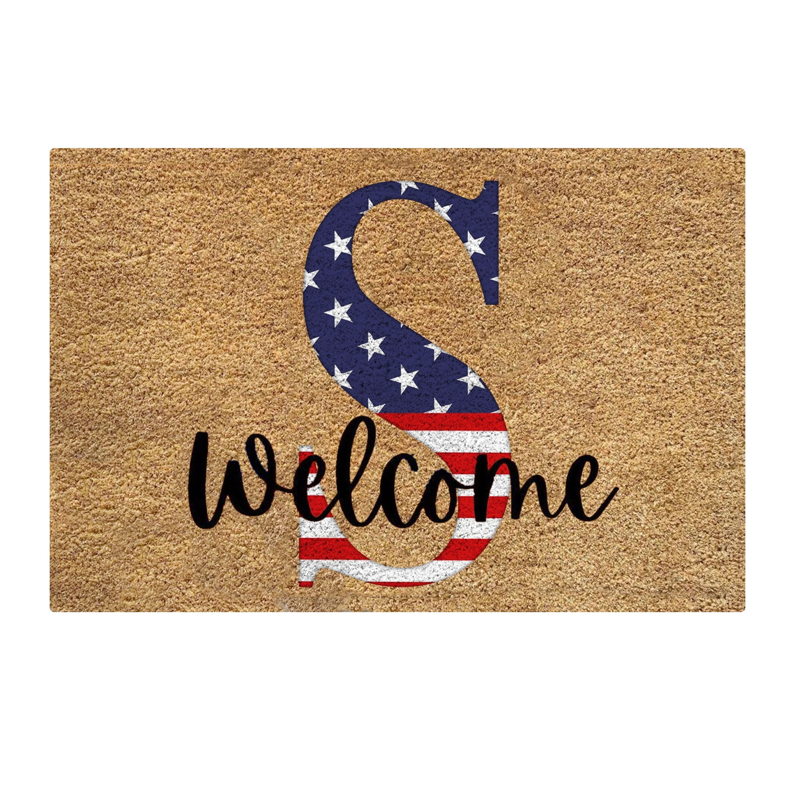 Casaio Monogram Doormat Independence Day Alphabet Rug – Patriotic A-Z ...