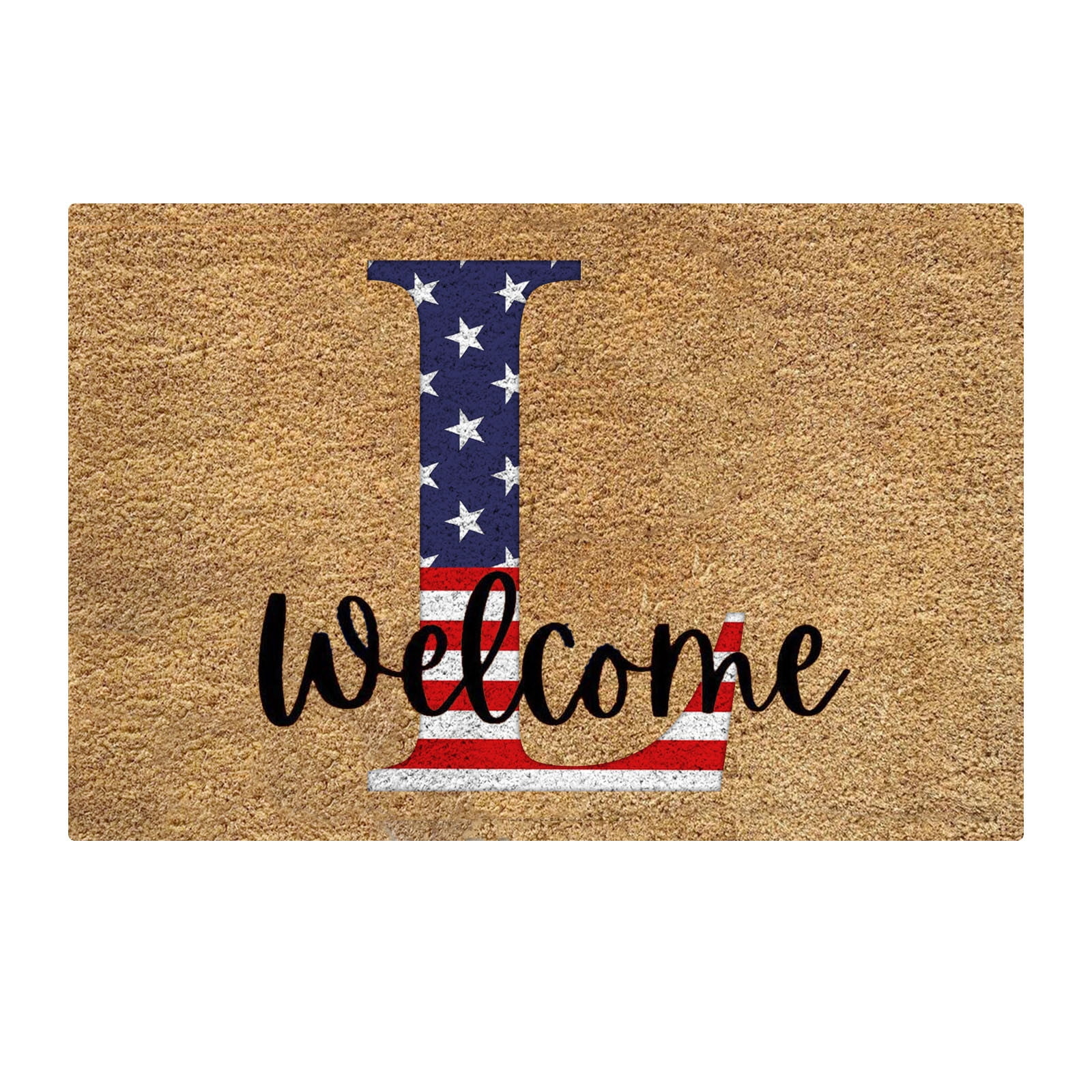 Casaio Monogram Doormat Independence Day Alphabet Rug – Patriotic A-Z ...