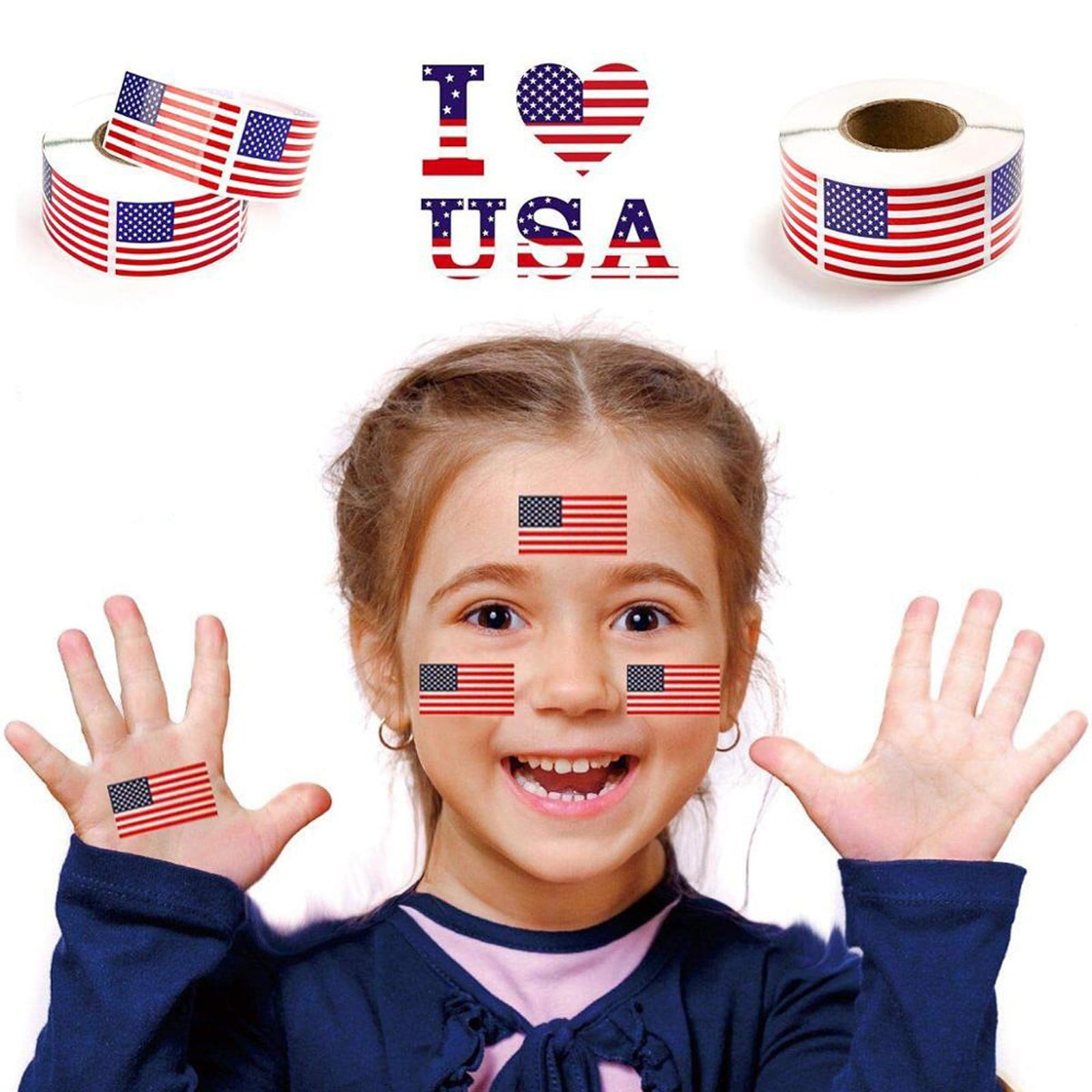 Casaio Stickers Roll Out The National Flag Sticker Patriotic Sticker ...