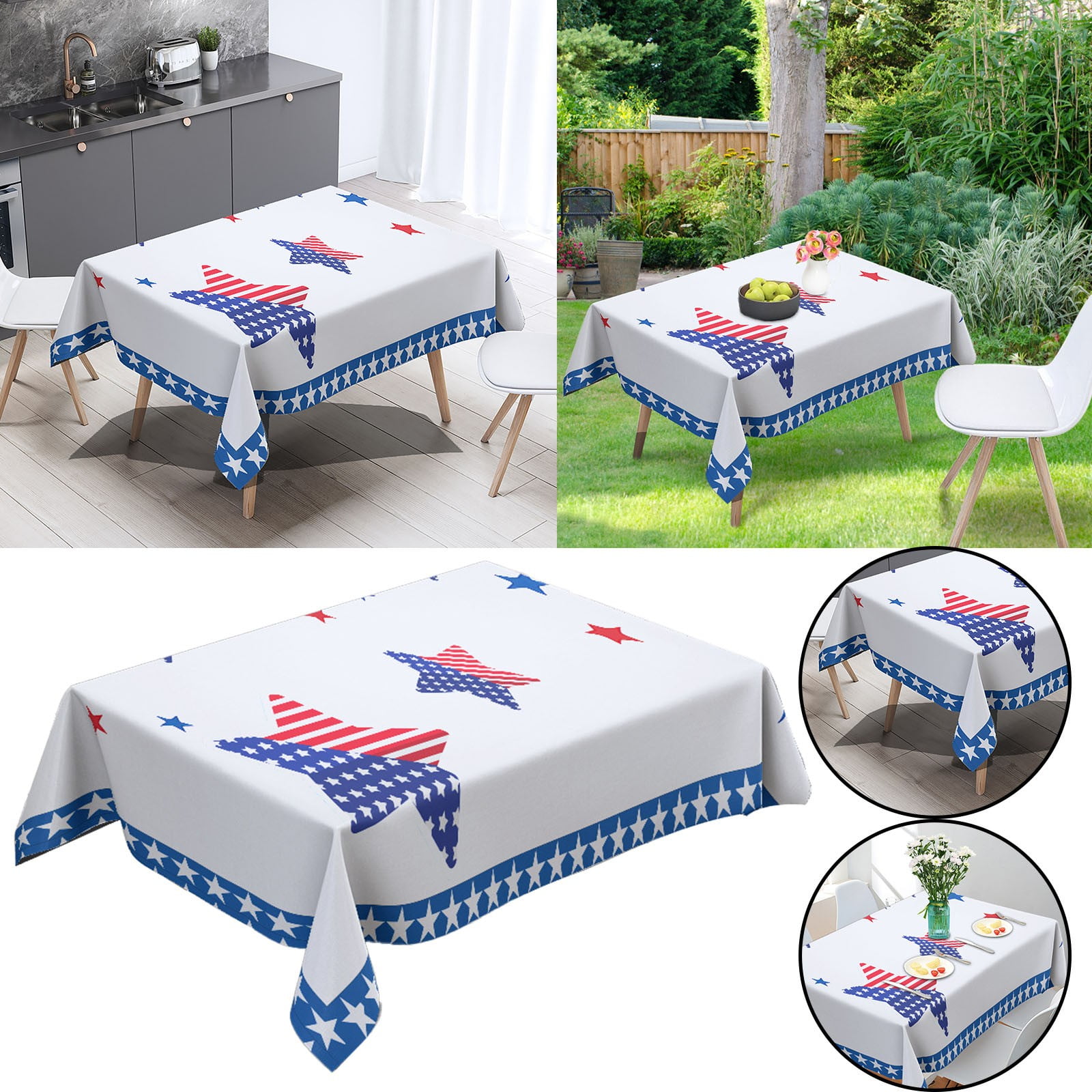 Casaio Tablecloth Independence Day Tablecloth – 4th of July Patriotic ...