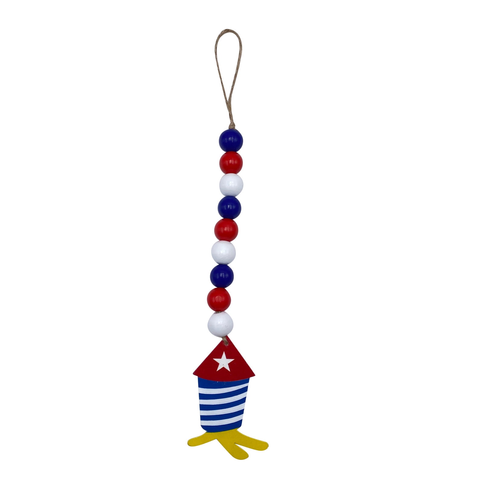 Casaio Tassel Garland Independence Day Patriotic Wood Bead Tassels Flag ...