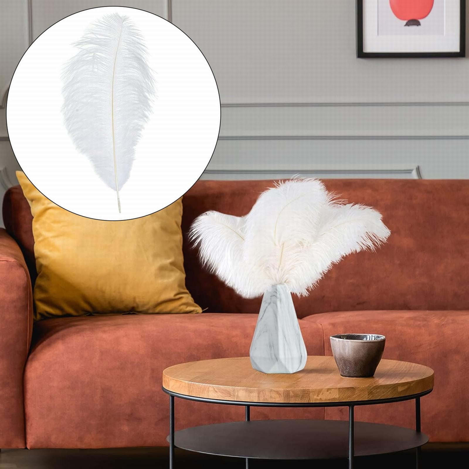 Casaio White Feathers White Feathers – Soft Decorative Feathers for DIY ...