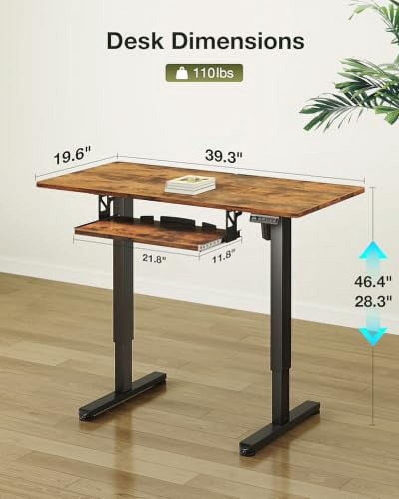 Casaottima Electric Standing Desk with Keyboard Tray, 40 Inch Height ...