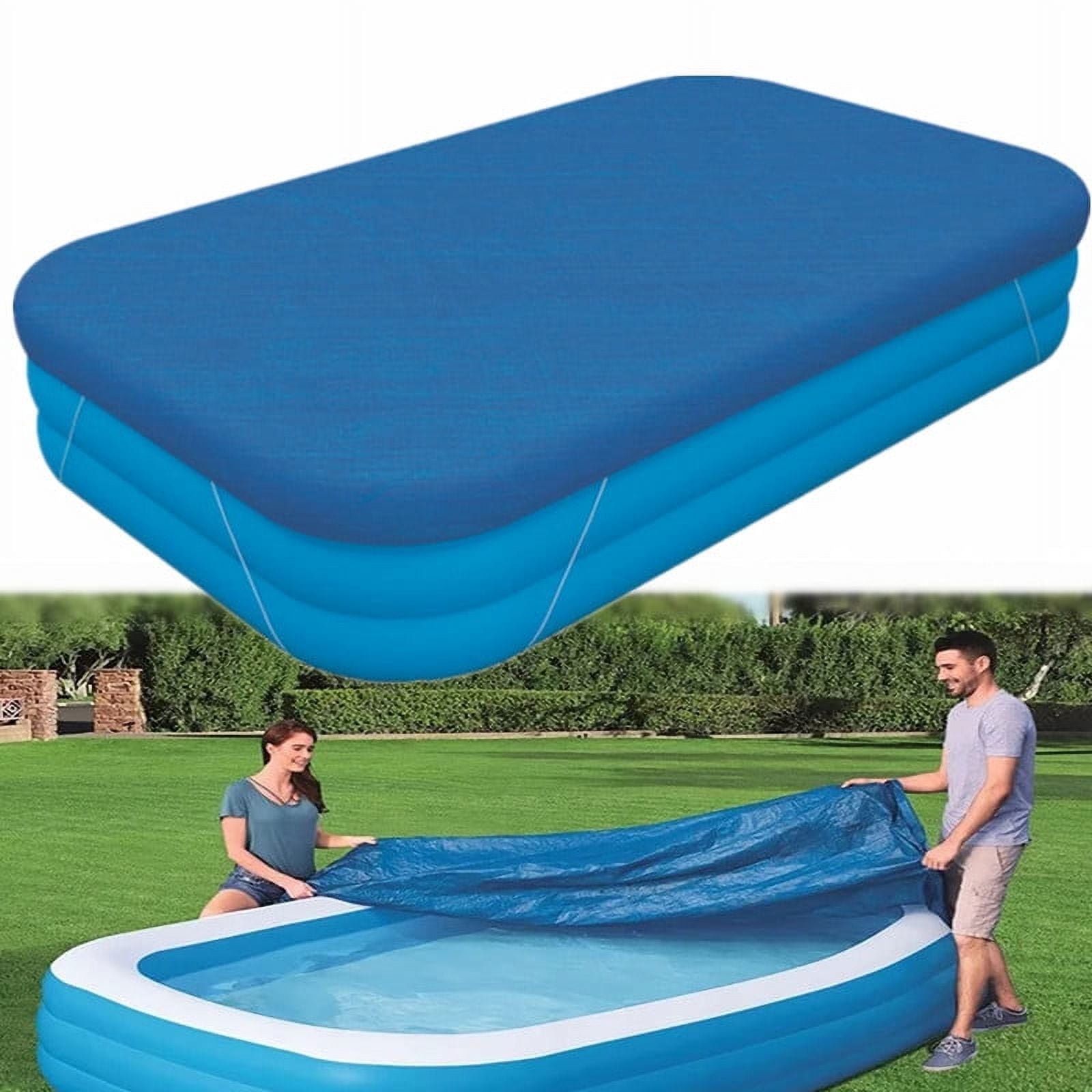 Casapre 10x6ft Inflatable Rectangular Pool Cover - Dust & Rain proof ...