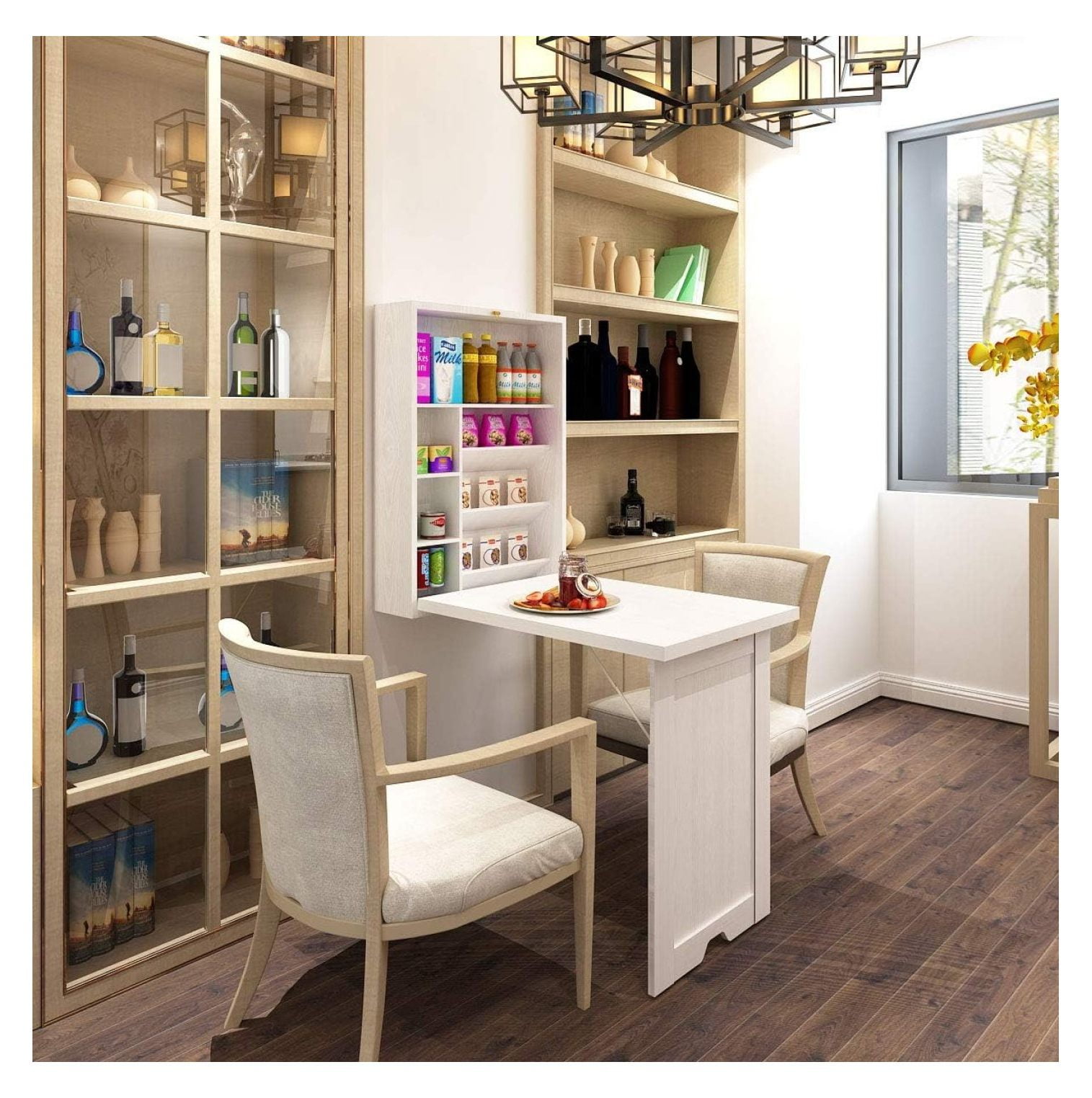 Casart Multi-Function Computer Desk, Wall Mounted Fold Out Table ...