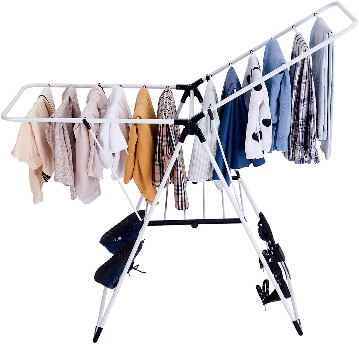 Casart Sturdy Steel Clothes Drying Rack, Space-Saving Adjustable ...