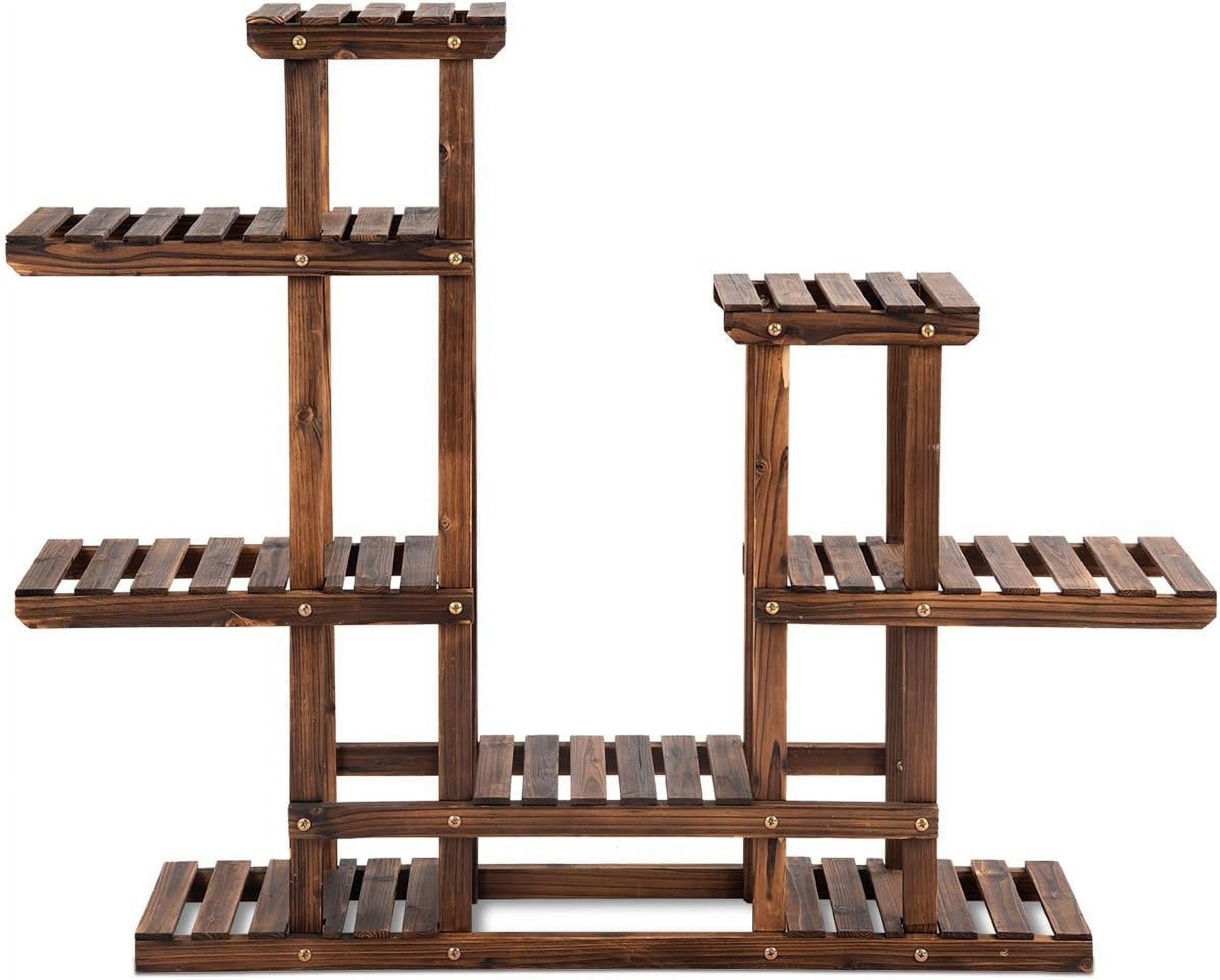 Casart Wood Plant Stand, Multifunctional Flower Display Rack for Garden ...