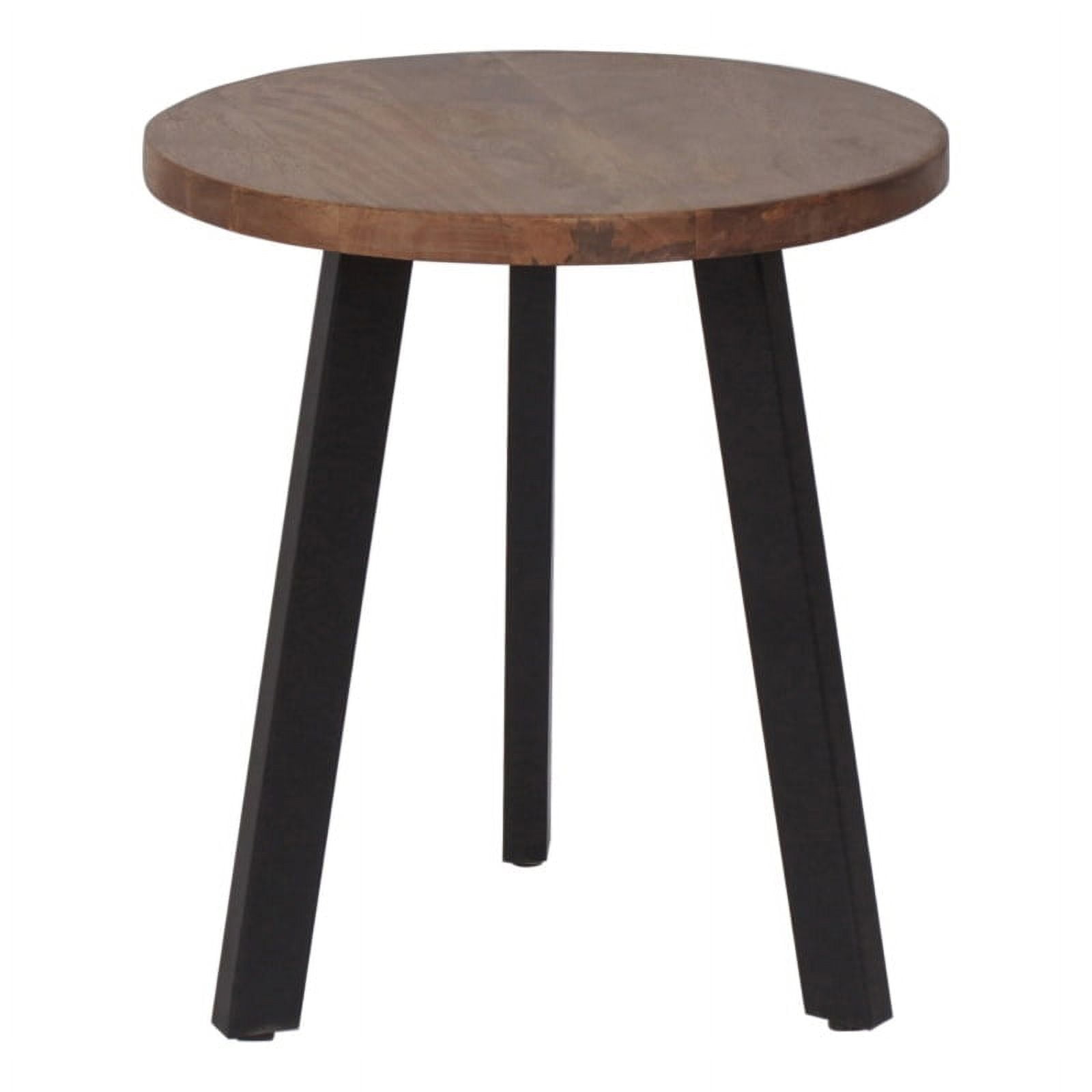 Casartis Living Holland 3-Leg Modern Wood Side Table in Brown/Black ...