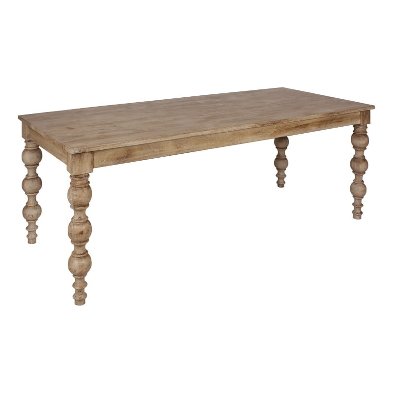 Casartis Living James 84" Rectangular Farmhouse Wood Dining Table in ...