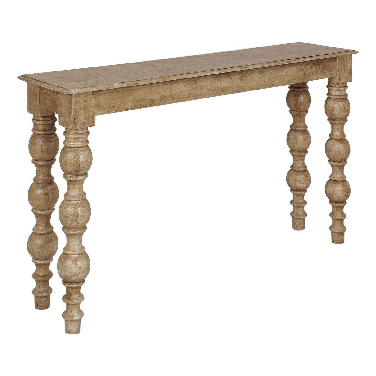 Casartis Living James Farmhouse Solid Mango Wood Console Table in ...