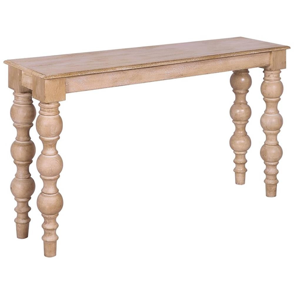 Casartis Living James Farmhouse Solid Mango Wood Console Table, Rustic ...
