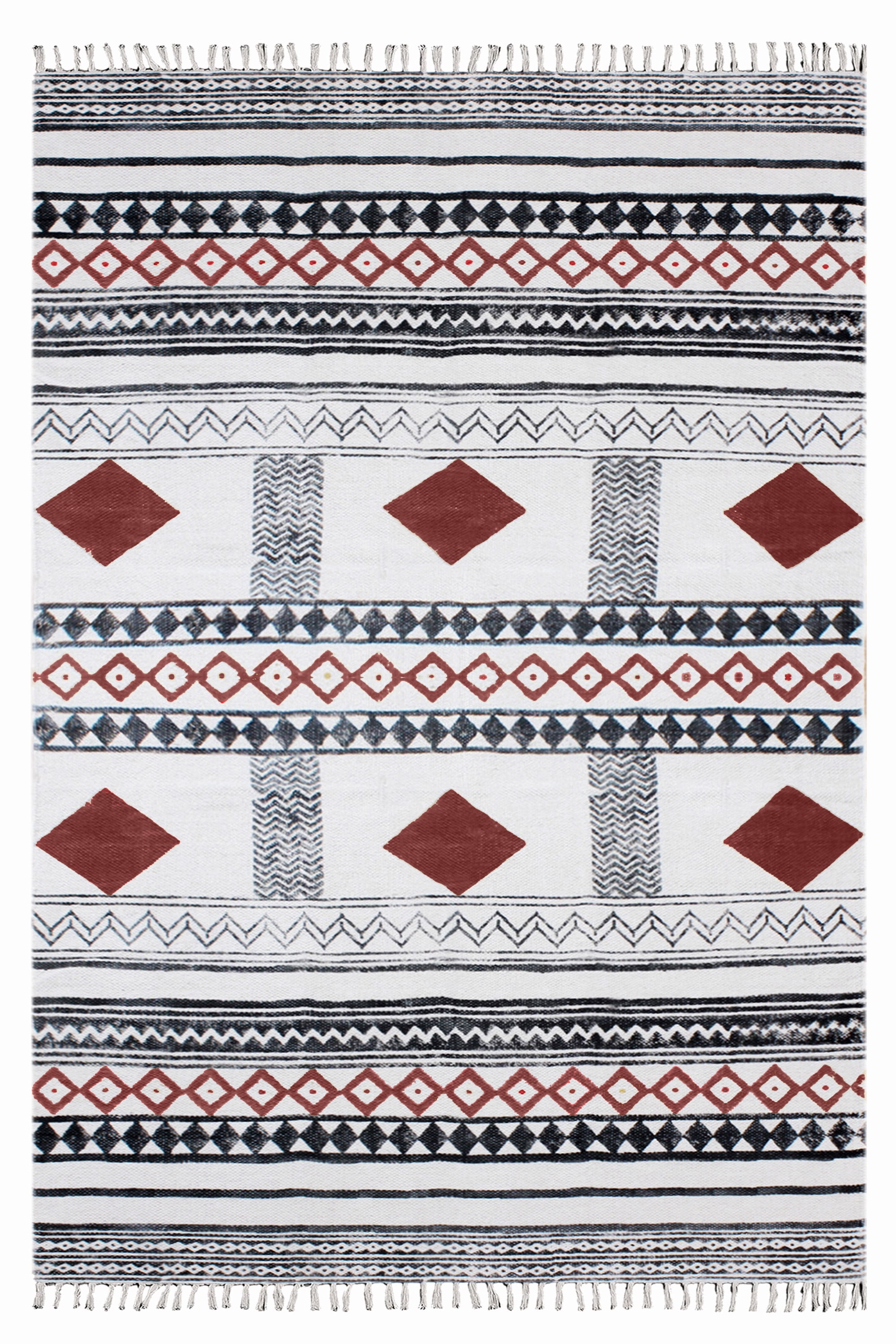 Casavani - 4'x12' Runner Area Rugs for Hallway & Stairs Handblock ...