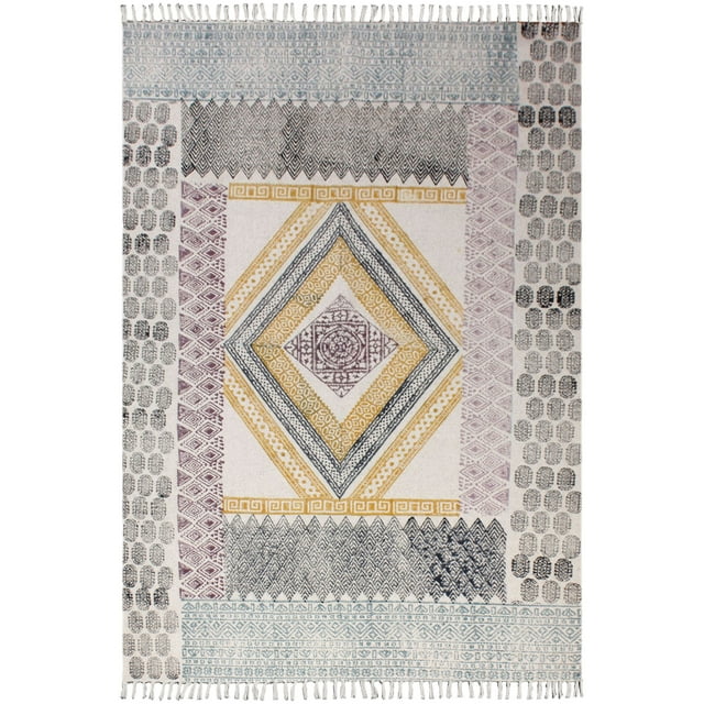 Casavani Cotton Dining Room Area kitchen Rug,Yellow 8x10 feet - Walmart.com