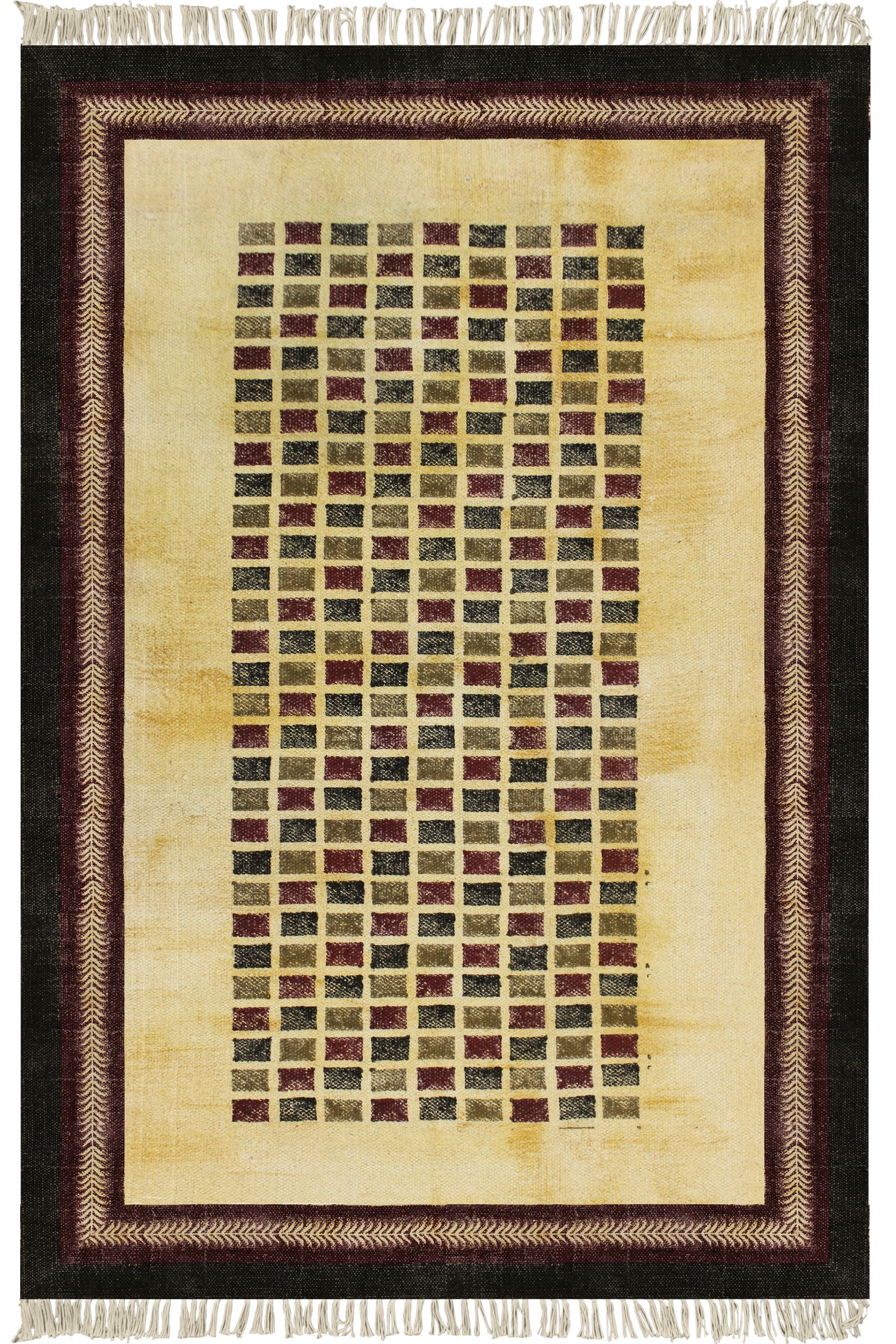 Casavani Cotton Handblock Printed Dhurrie Bordered Kitchen Runner ...