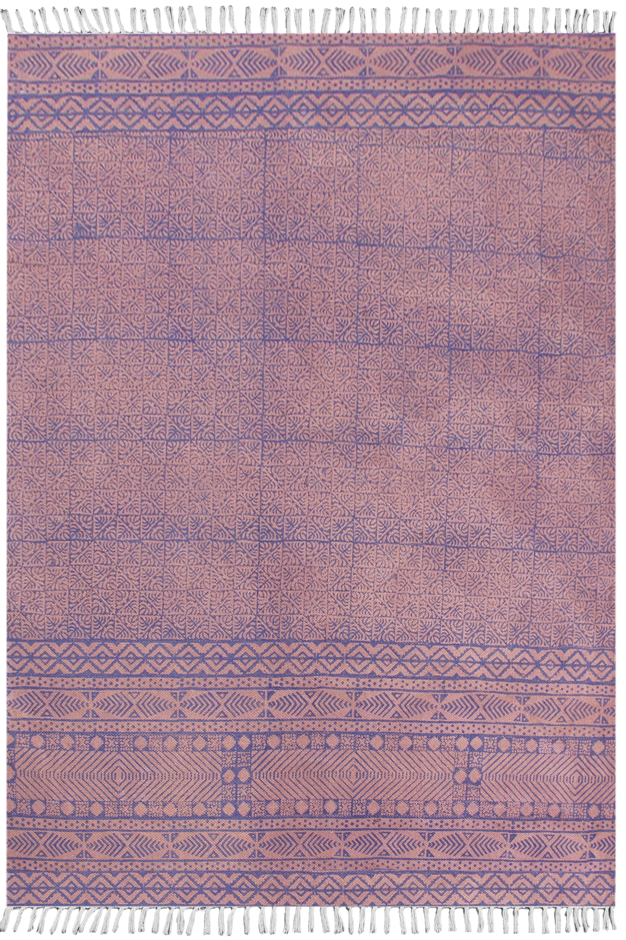 Casavani Brown Cotton Dhurrie Traditional Carpet Garden Yoga Kilim 5x10 ...