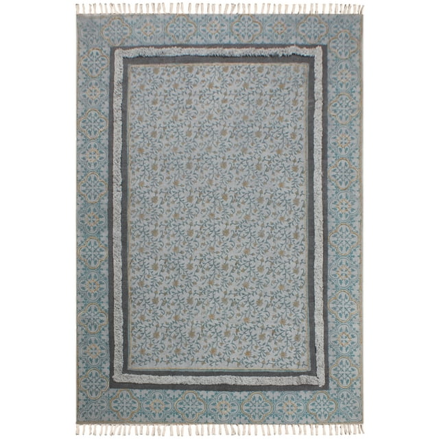 Casavani Flat Weave Cotton Bedroom Area Rug,Blue 7x10 ft - Walmart.com
