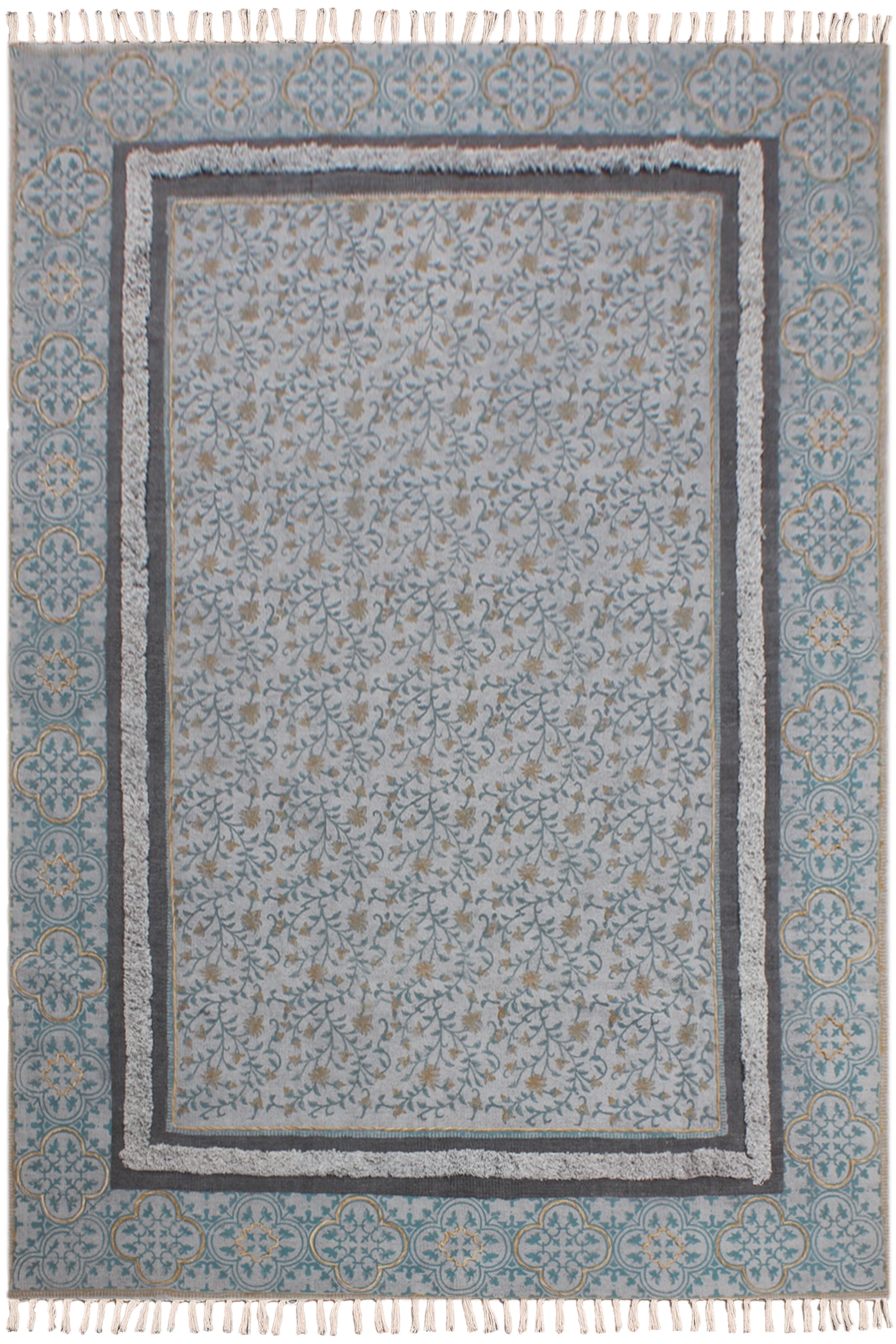 Casavani Flat Weave Cotton Bedroom Area Rug, Blue 9x12 feet - Walmart.com