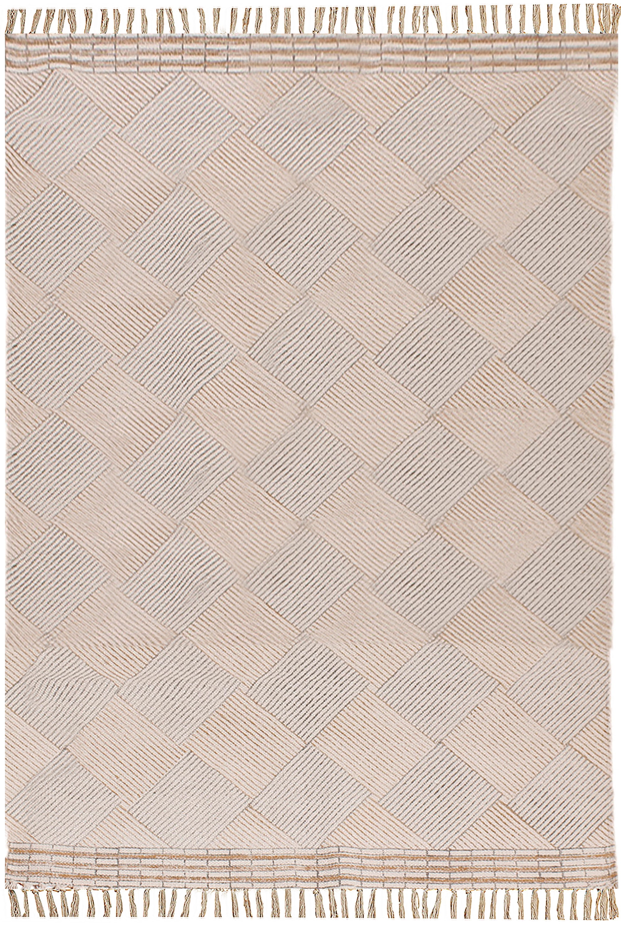 Casavani Geometric Area Rug Rectangle Outdoor Mat Beige area Rugs 4x8 ...