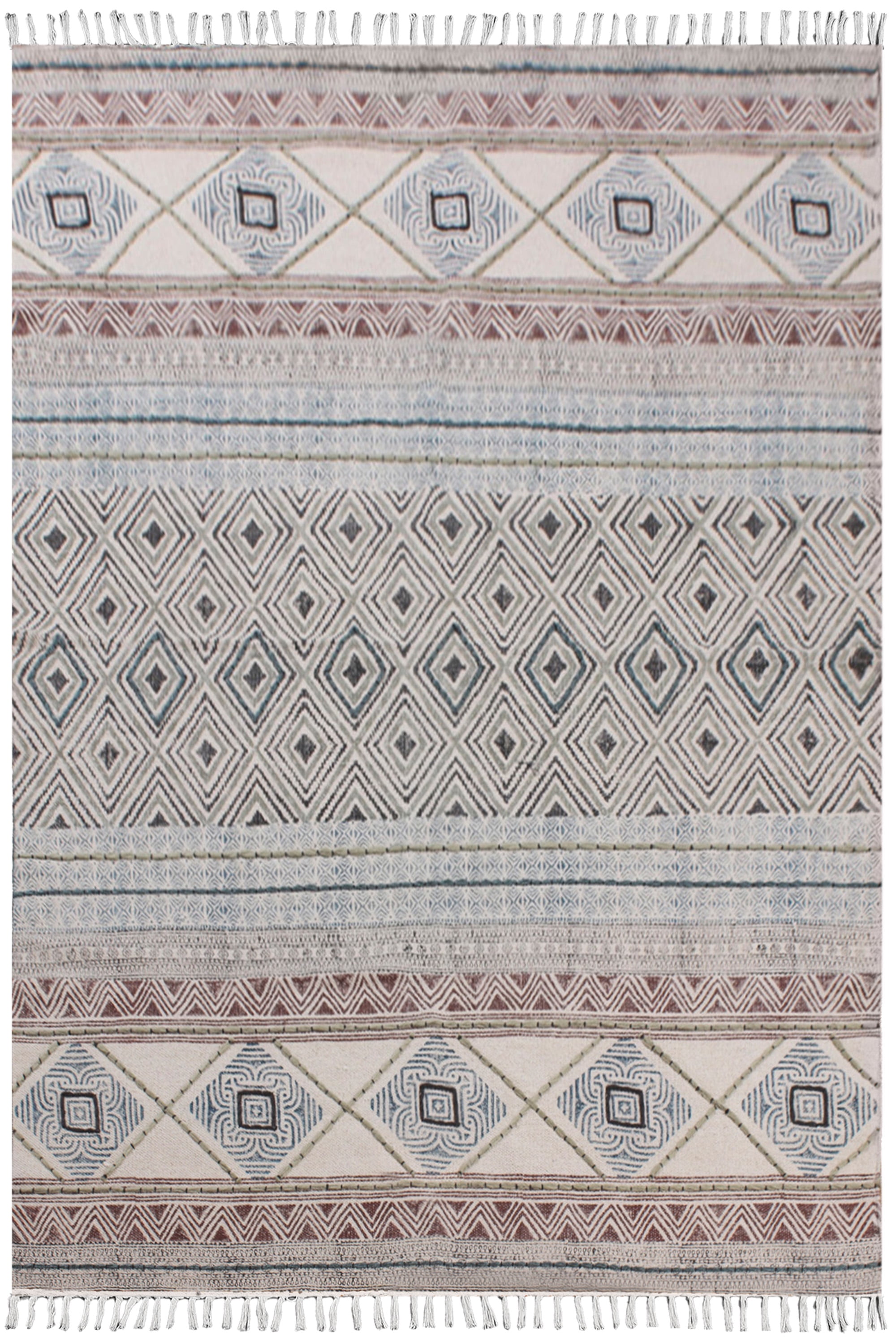 Casavani Geometric Cotton Mat Living Area Rug, Black 5x7 feet - Walmart.com