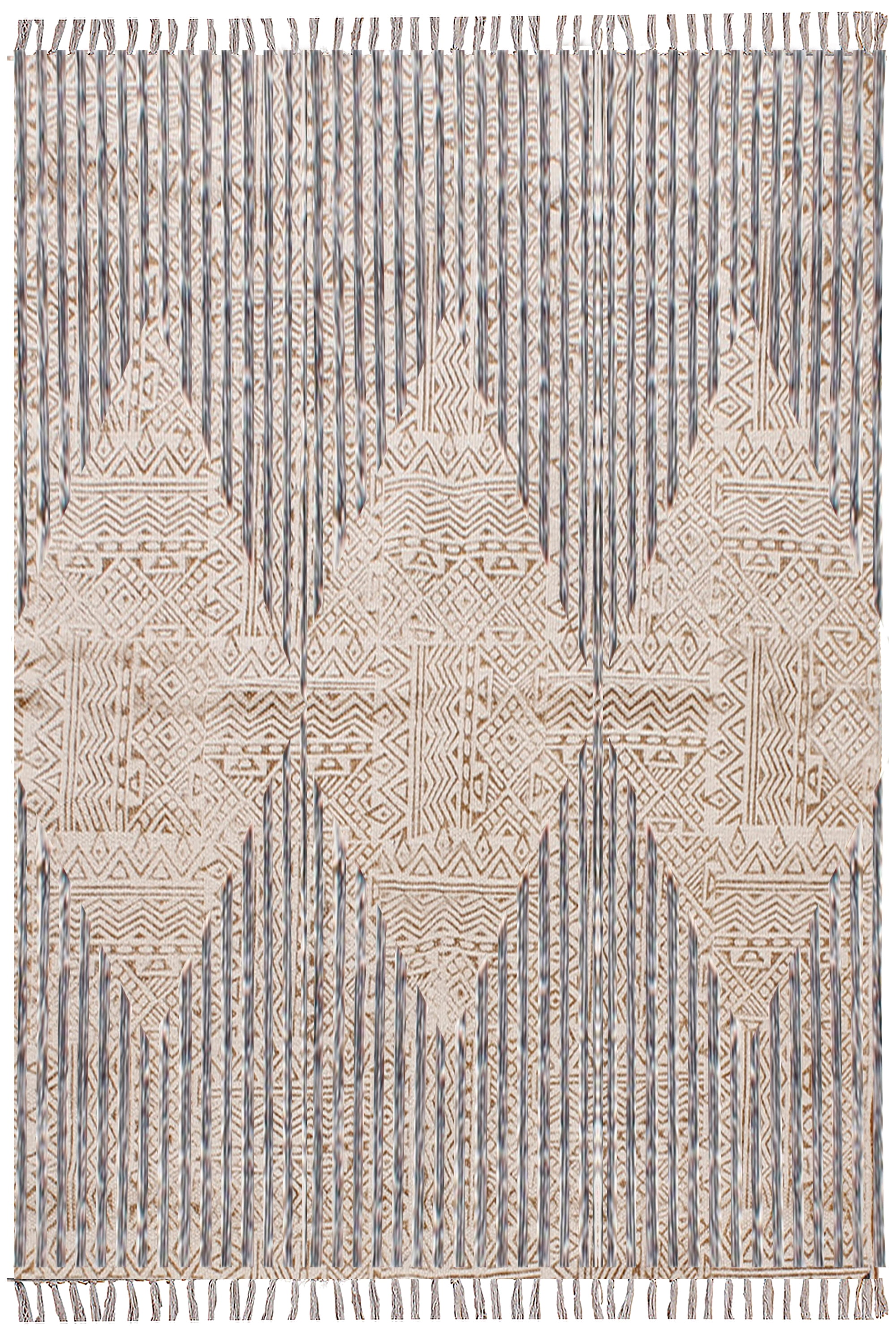 Casavani Hand Block Printed Blue Cotton Dhurrie Bedroom Living Room ...