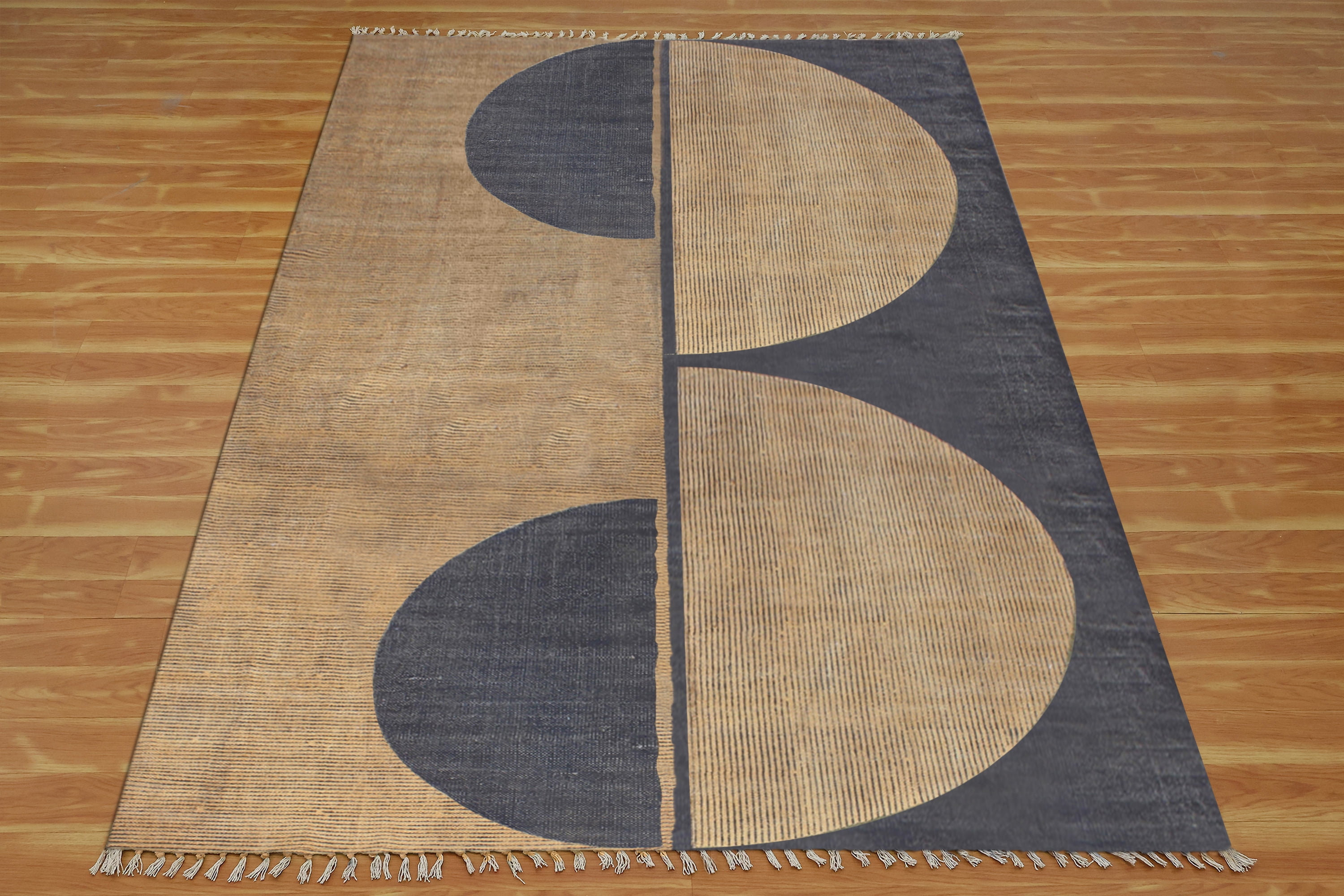 Casavani Hand Block Printed Cotton Dhurrie Blue Living Room Carpets ...