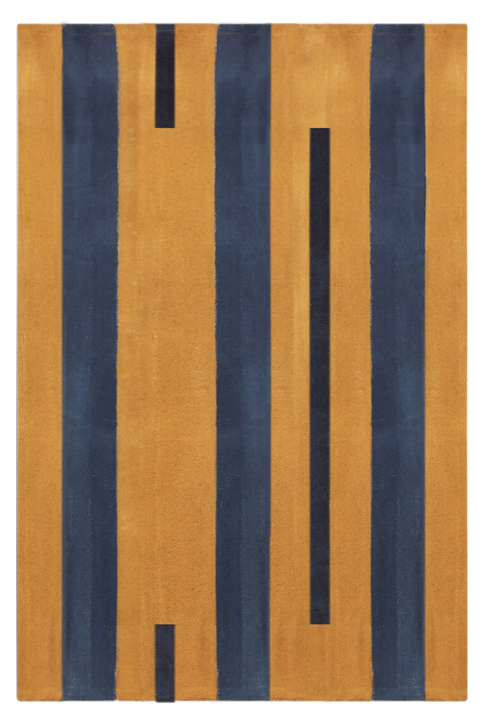 Casavani Hand Block Printed Cotton Dhurrie Yellow Study Room Carpets ...