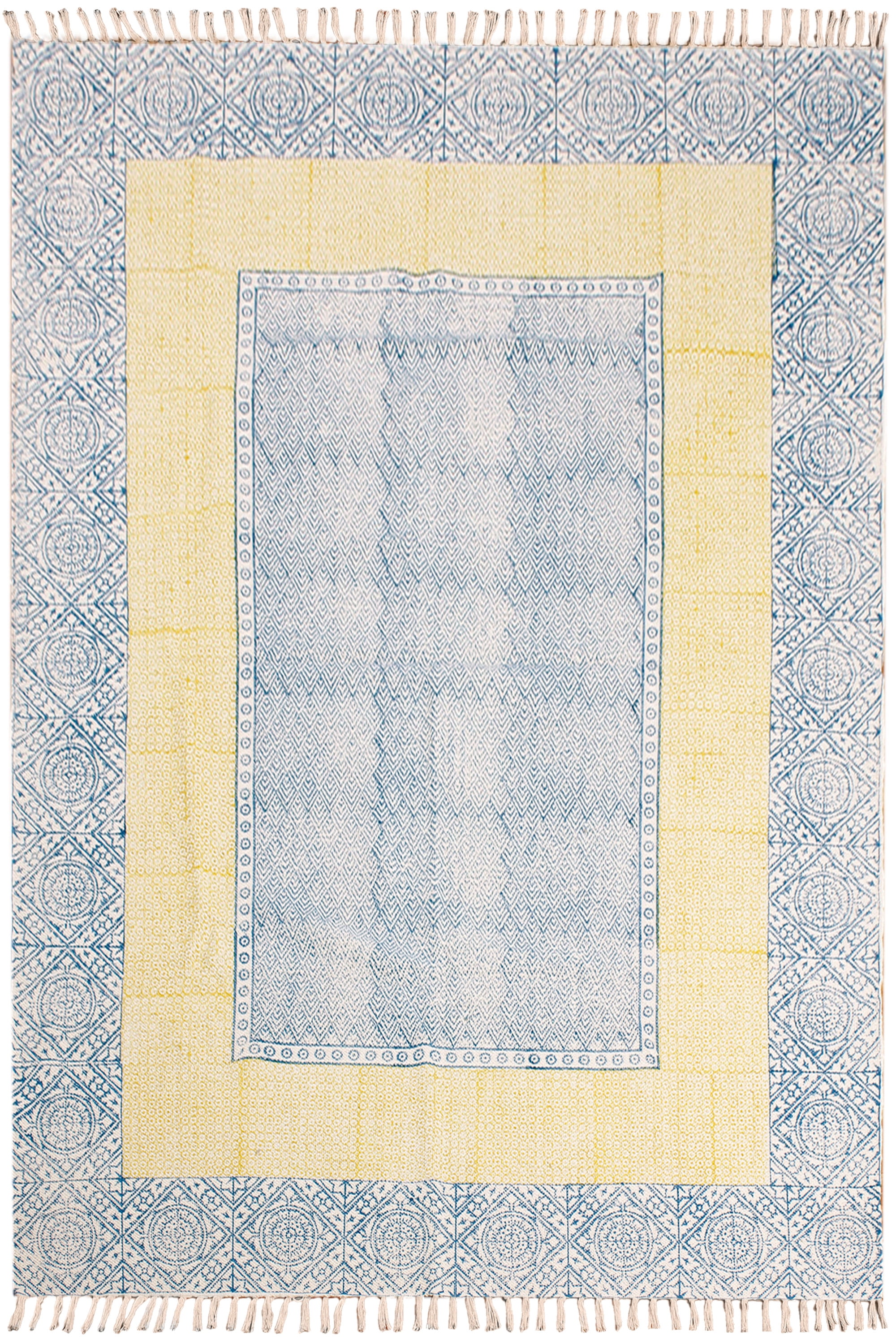 Casavani Hand Made Durrie Home Décor Area Rug, Blue 3x20 Ft - Walmart.com