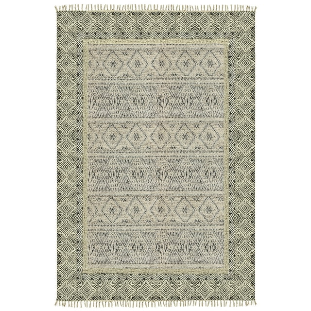 Casavani Hand Tufted Square Cotton Dhurrie Green Dining Room Carpets ...