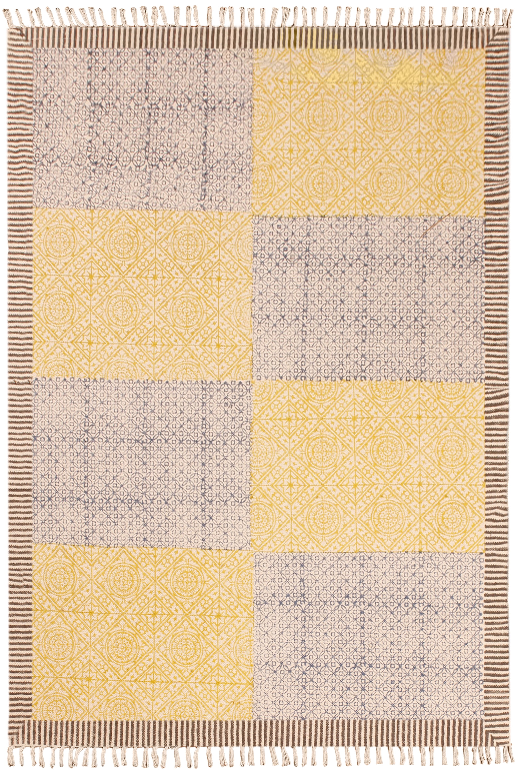 Casavani Hand Woven Durries Bedroom Floor Rug, Blue 9x15 feet - Walmart.com