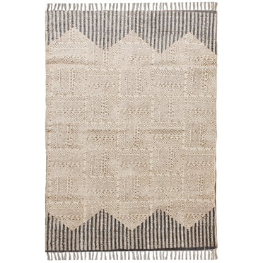 Casavani Handmade Pure Cotton Carpet Flat Weave Kilim Brown Area Rug ...