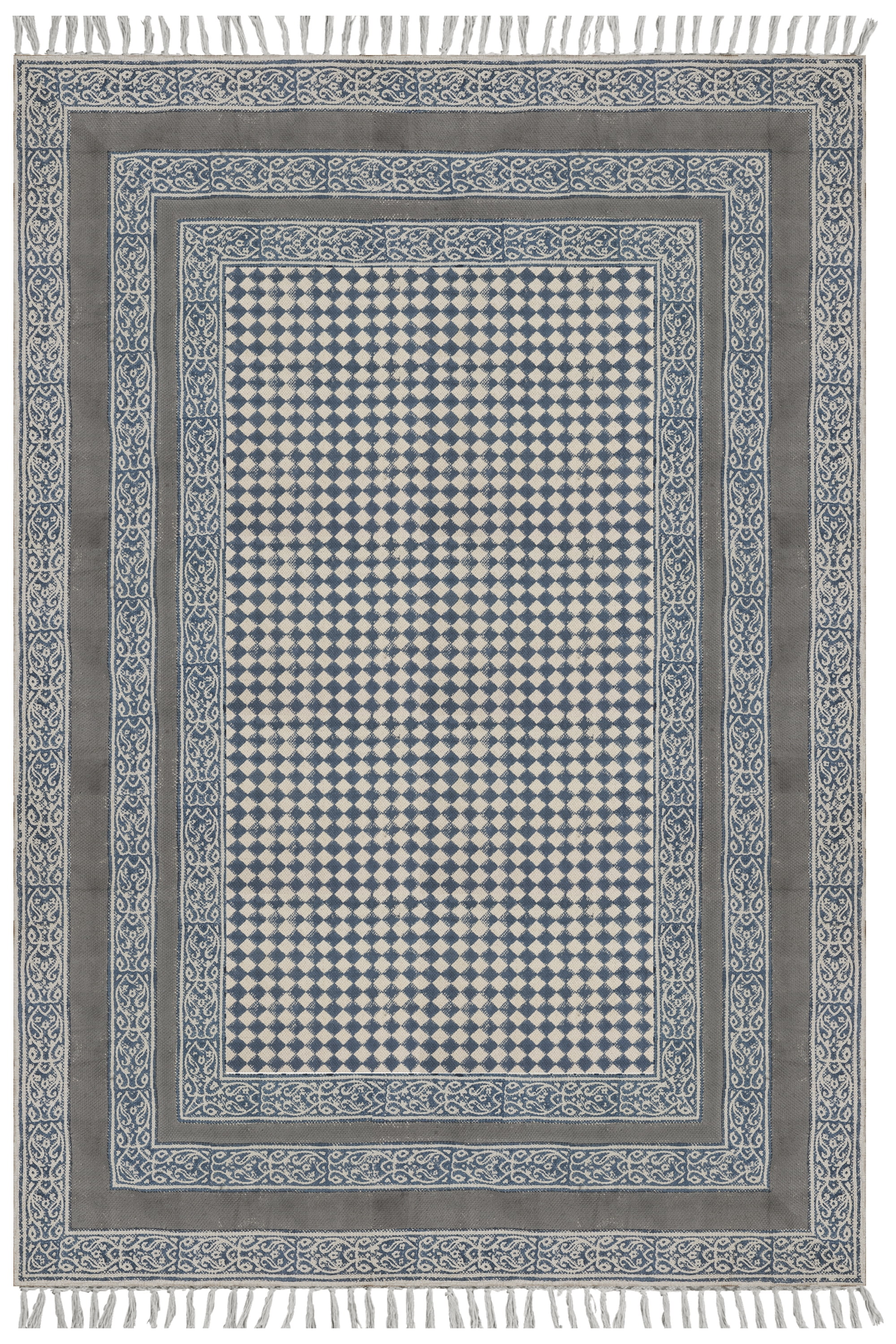 Casavani Handblock Printed Cotton Rug Boho Runner Rug Farmhouse Runner ...