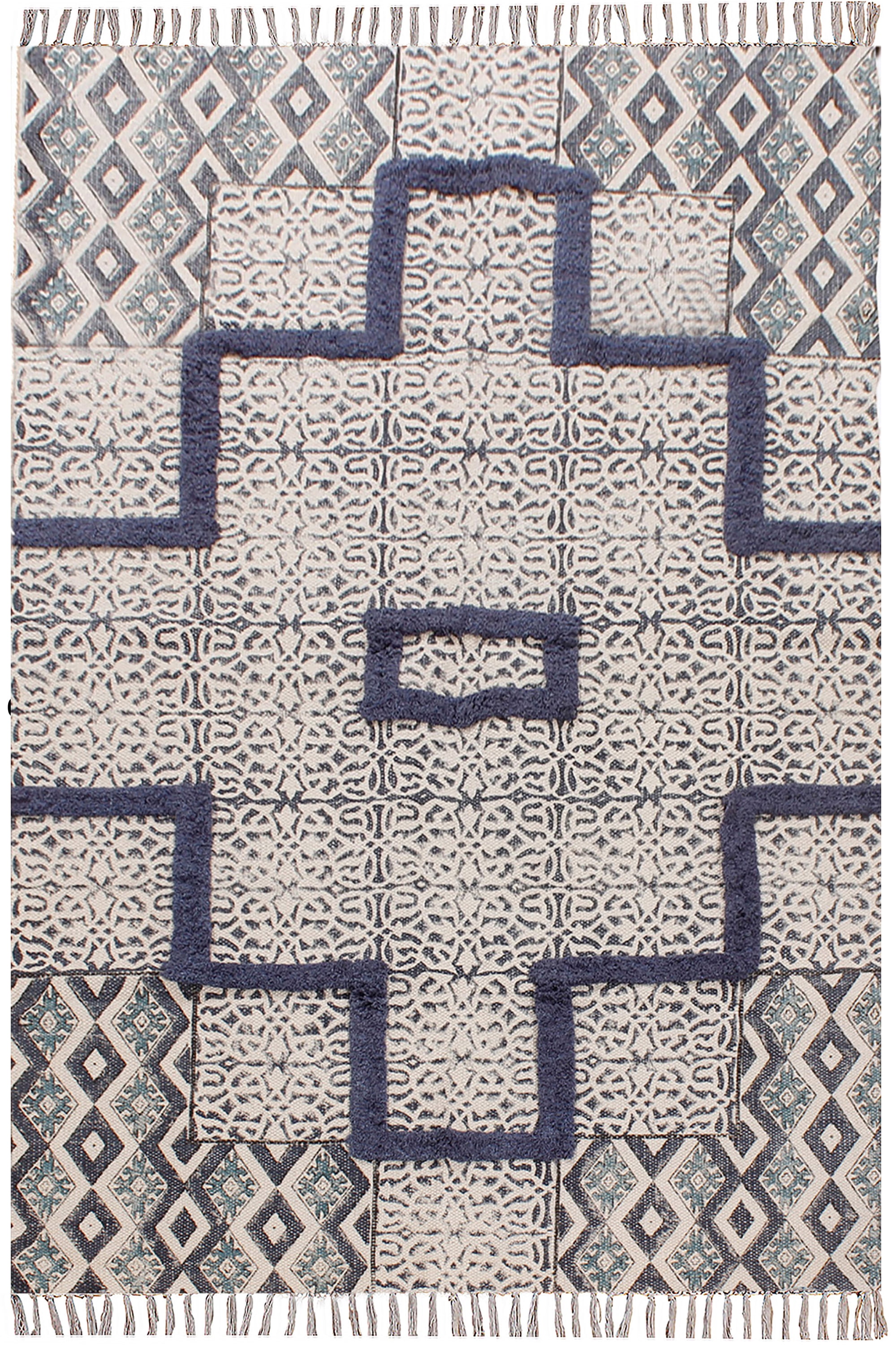 Casavani Handmade Blue Cotton Durrie Kitchen Area Rug Living Room ...