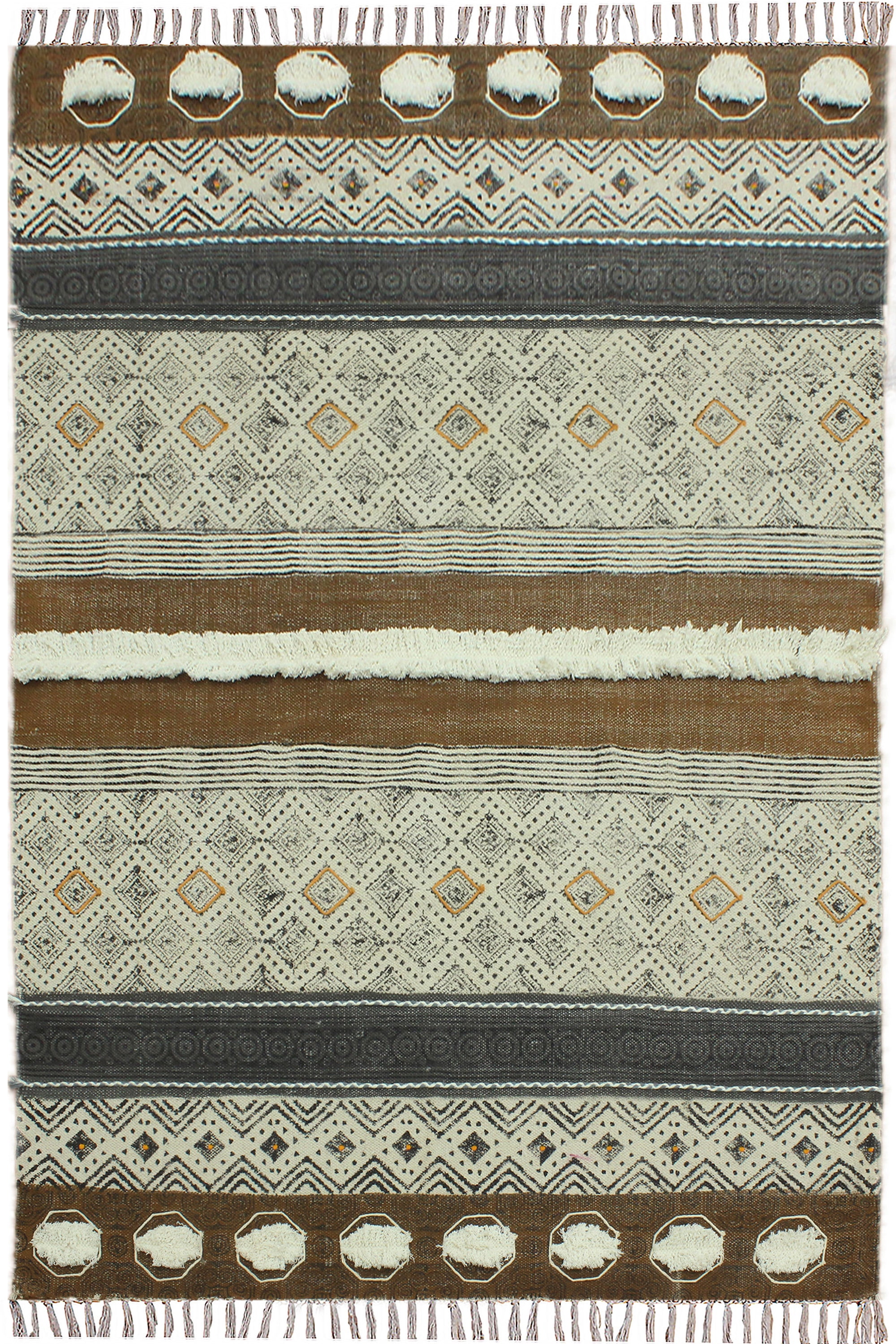 Casavani Handmade Cotton Durries Bohemian Carpets Multicolor Area Rug ...