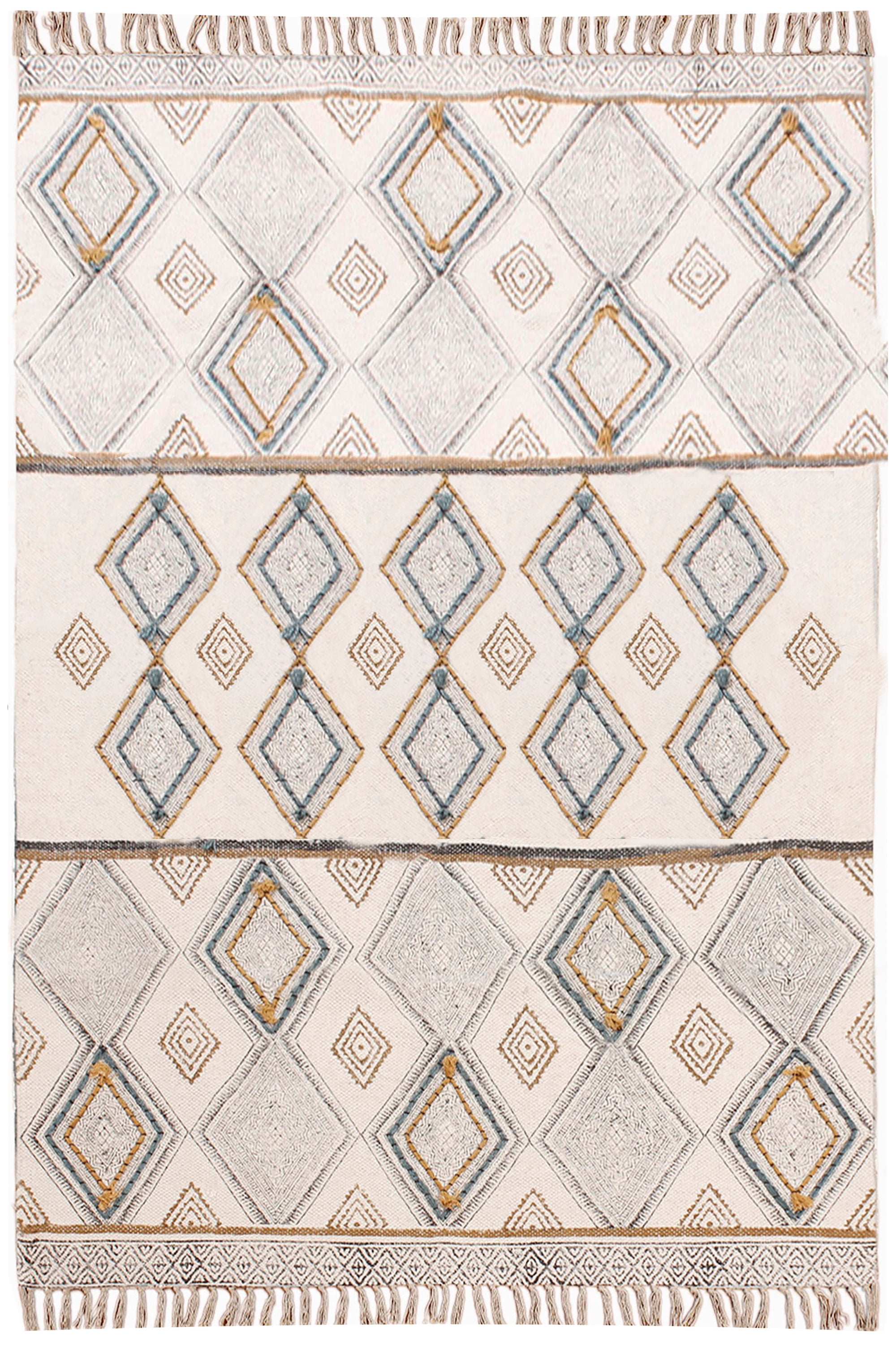 Casavani Handmade Cotton Runner Area Rug for Hallway & Stairs Block ...