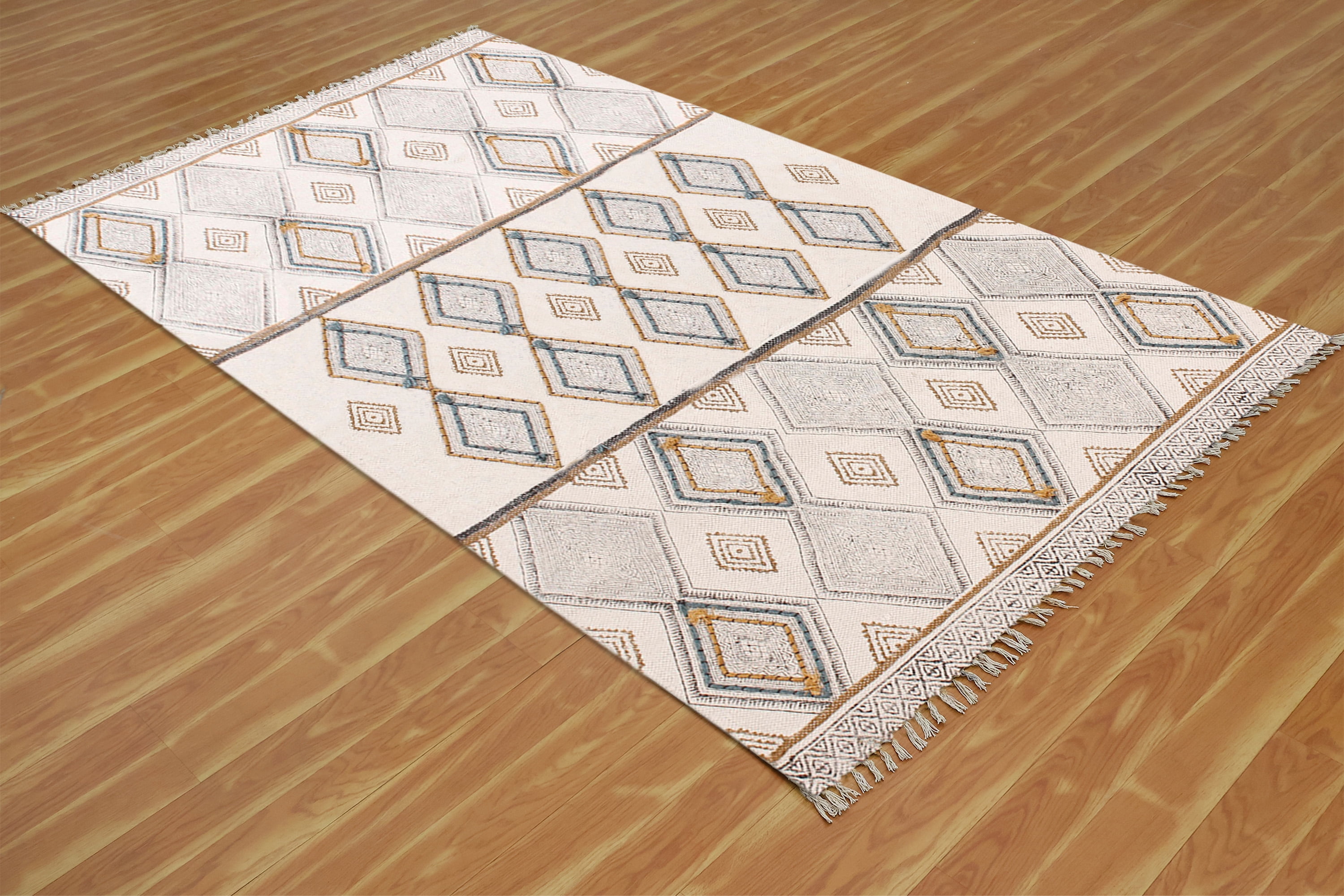 Casavani Handmade Cotton Square Area Rugs for Living room Bedroom ...