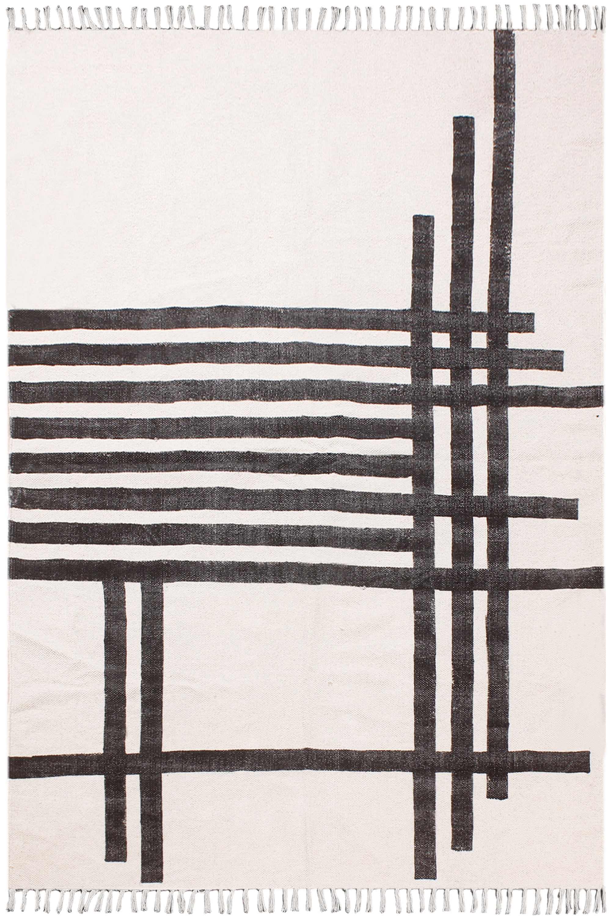 Casavani Indian Cotton Flat Weave Area Rug ,Black 9x9 feet - Walmart.com