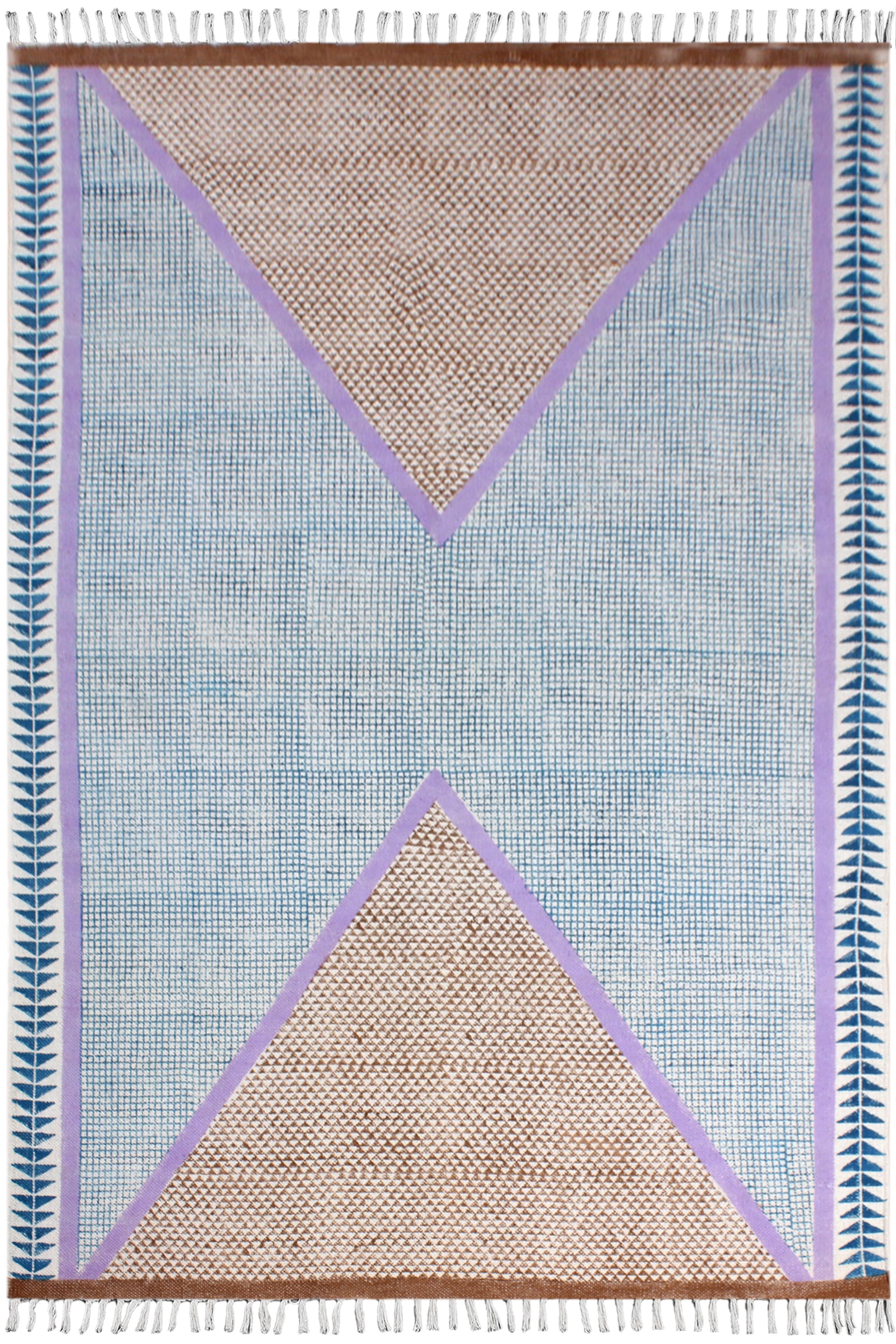 Casavani Indian Handmade Cotton Bedroom Rug, Blue 2.6x4 feet - Walmart.com