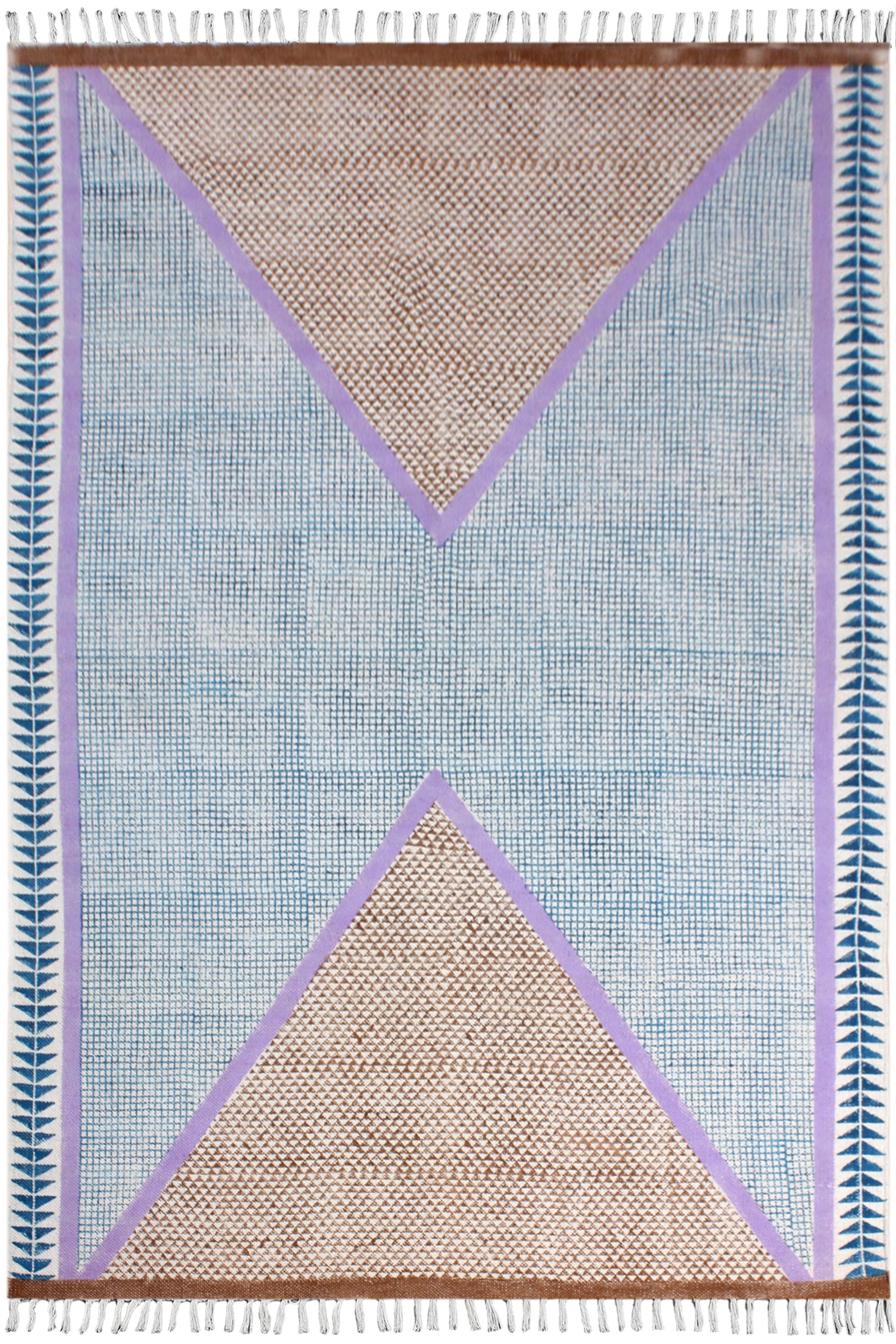 Casavani Indian Handmade Cotton Bedroom Rug, Blue 6x6 Ft - Walmart.com