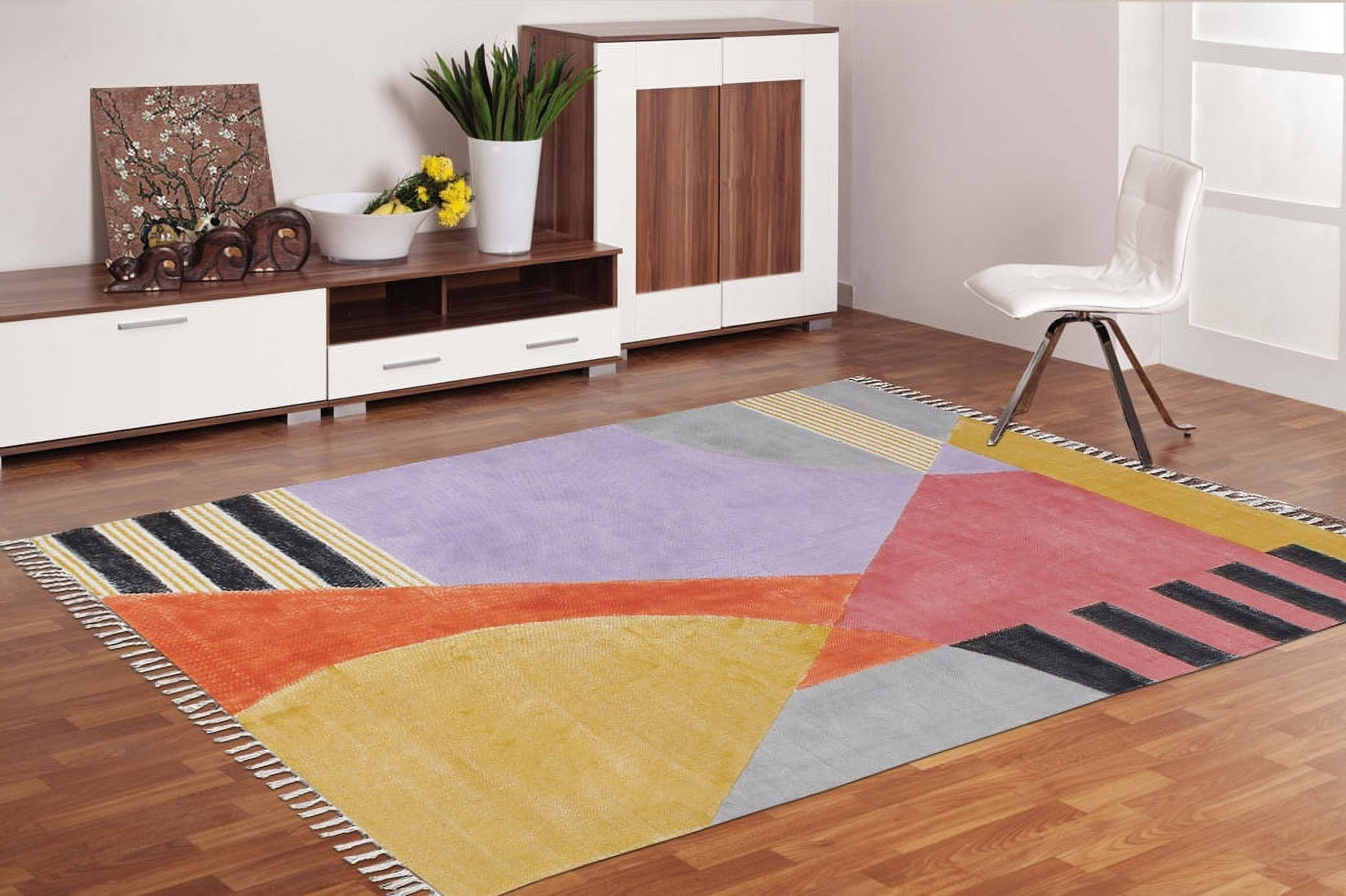 Casavani Indian Pure Cotton Bedroom Area Rug,Yellow 11x11 feet ...