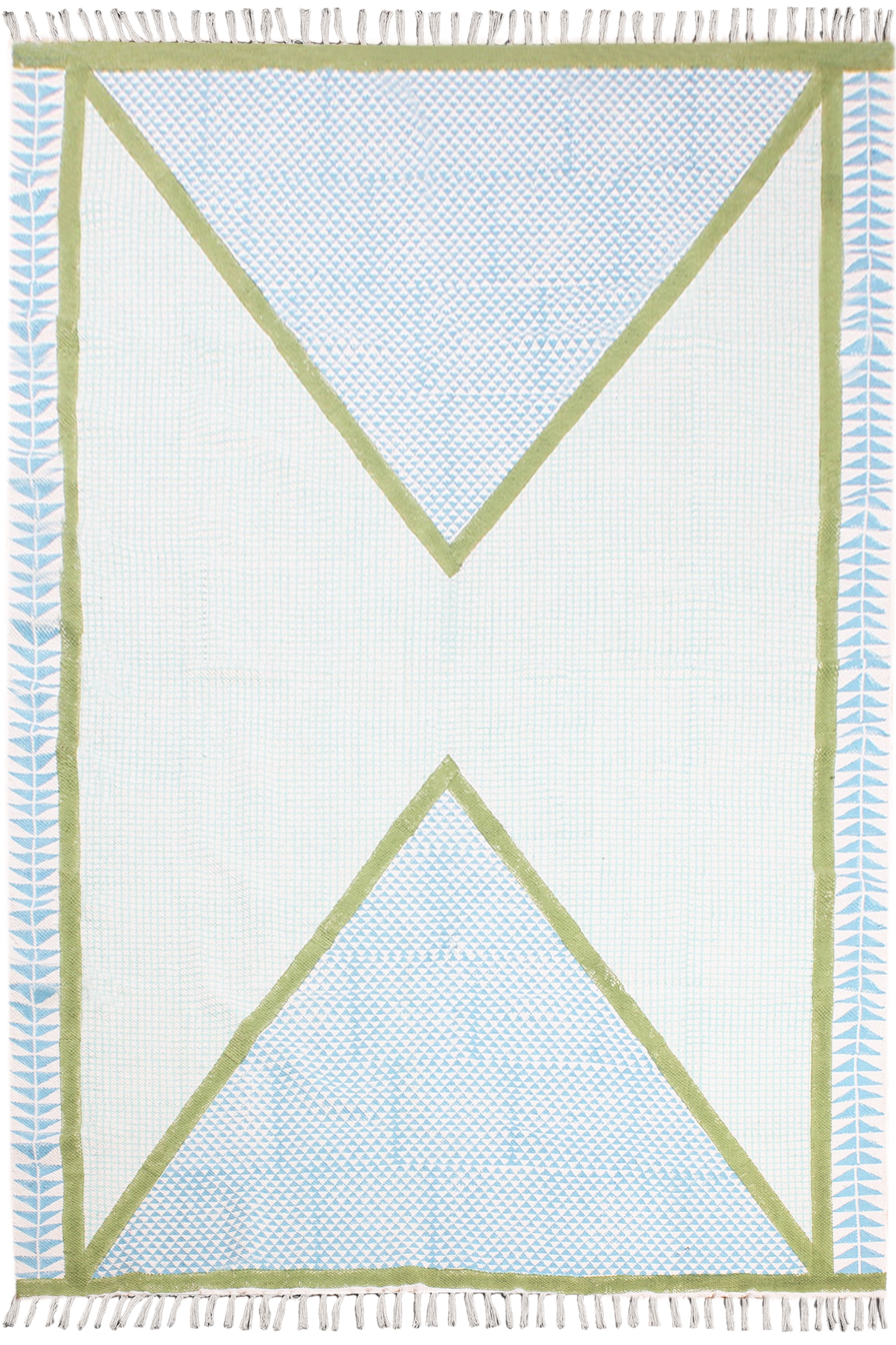 Casavani Kitchen Geometric Cotton Area Kilim,Blue 11x11 Ft - Walmart.com